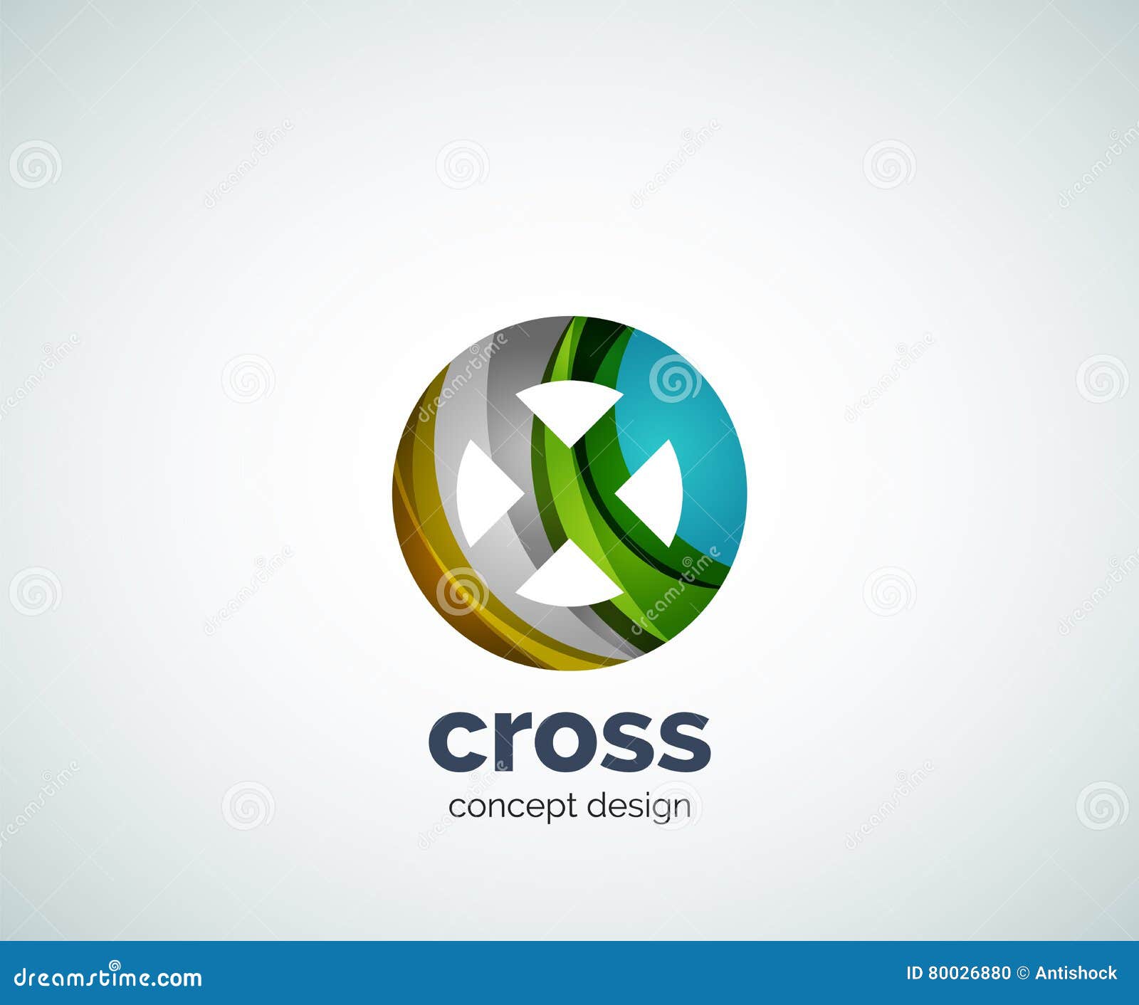Vector cross logo template stock vector. Illustration of decline - 80026880
