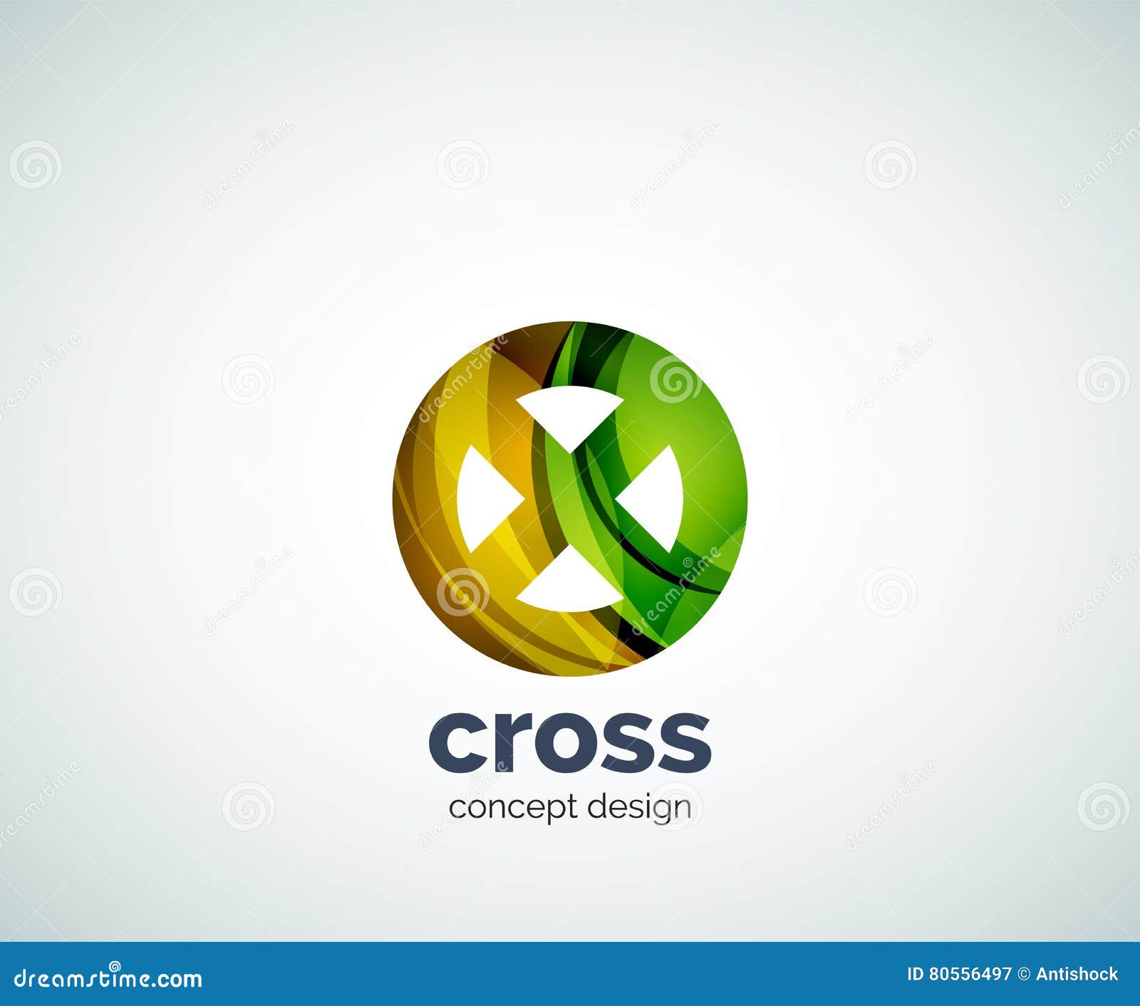 Vector cross logo template stock vector. Illustration of cancellation ...