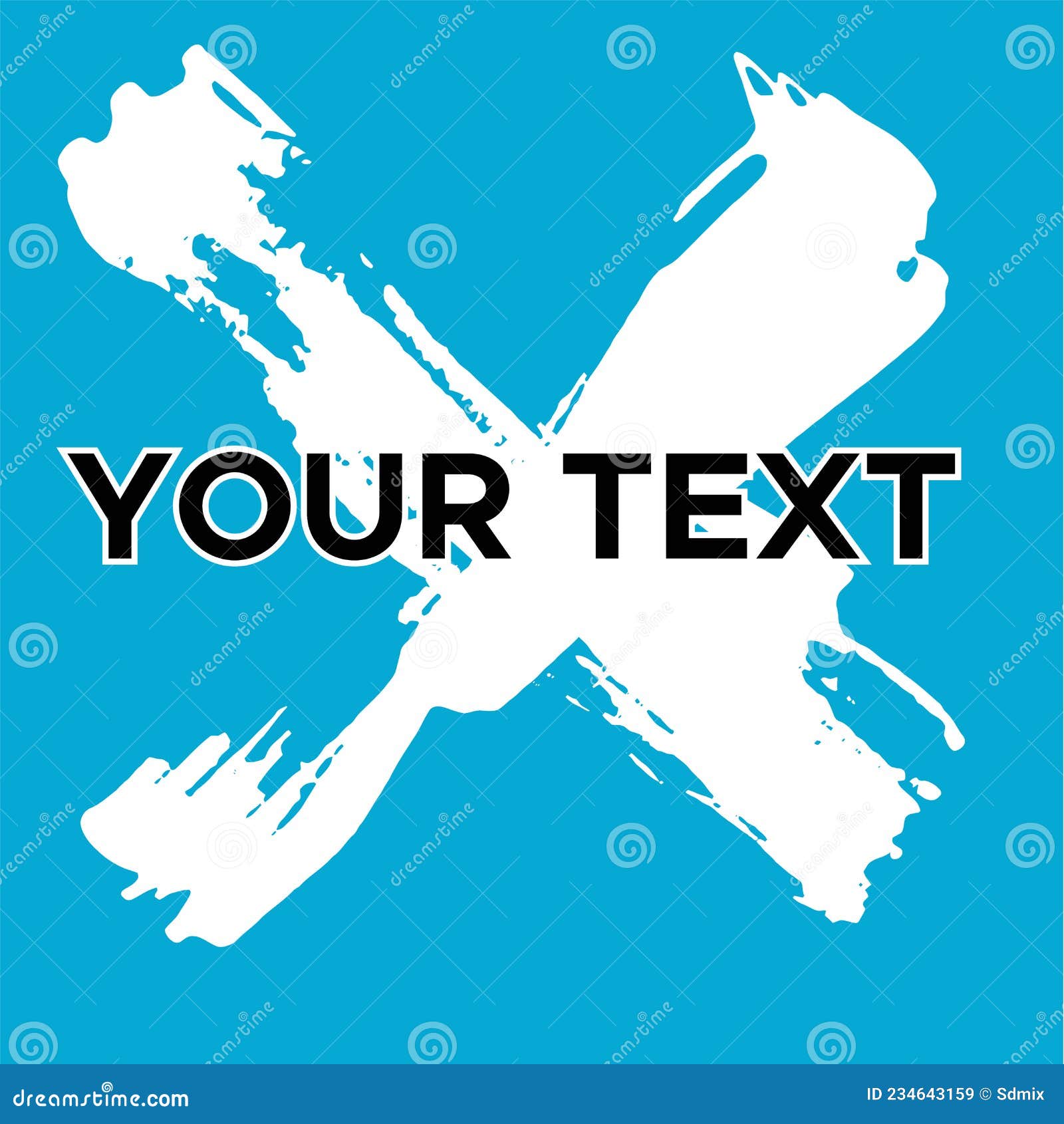 Vector Cross Shape on Blue. White Cross Stamp. Icon, Logo, Banner ...