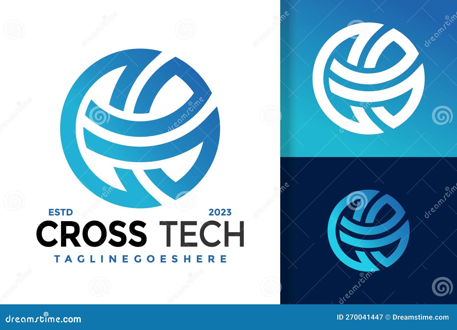 Vector Cross Technology Business Creative Modern Logo Stock Vector ...