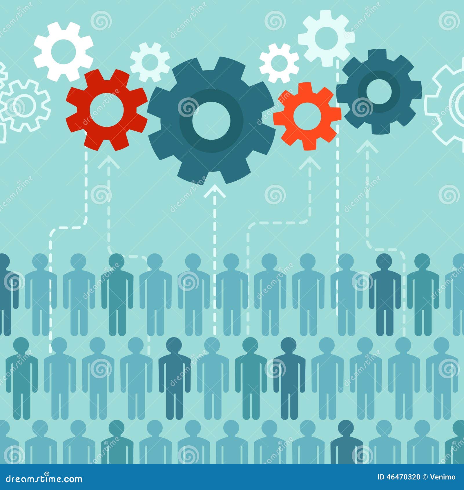 Vector Crowdsourcing Concept in Flat Style Stock Vector - Illustration ...