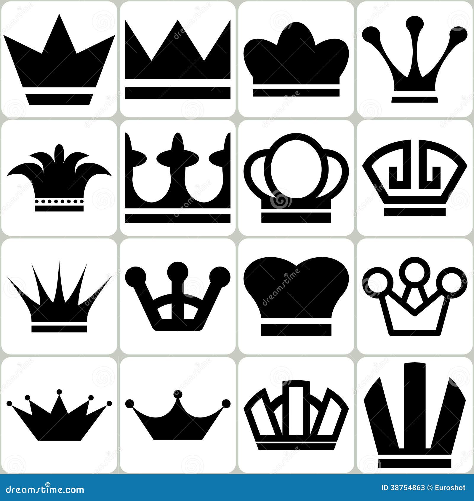 Crown Icons. Princess Crown. King Crowns. Icon Set. Antique Crowns ...