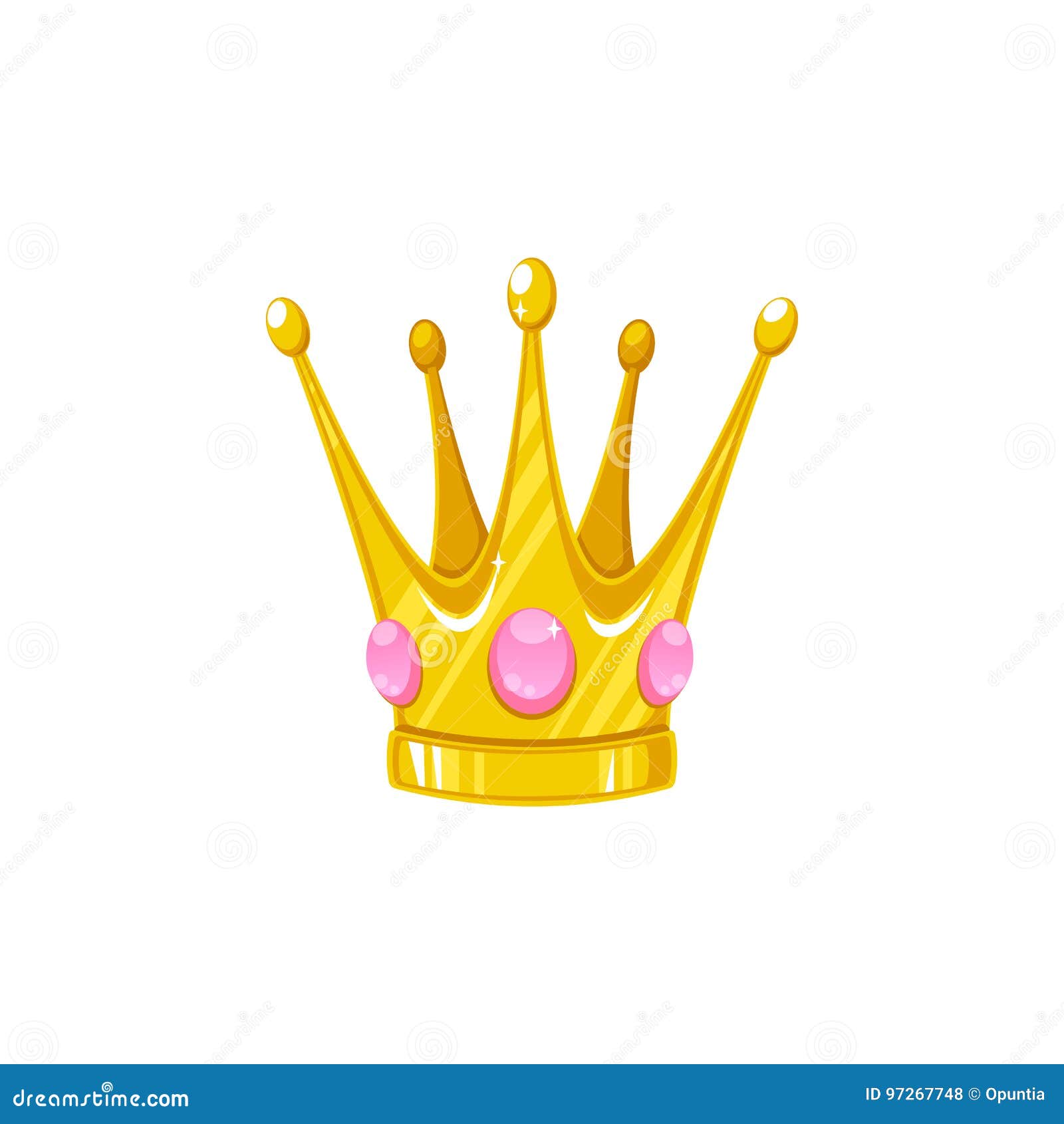 Cartoon Princess Getting Crown