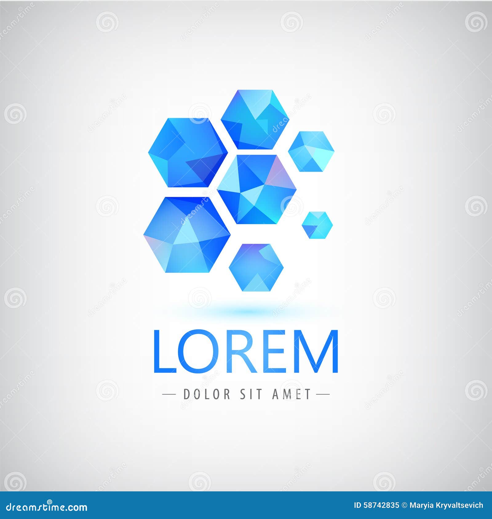 Vector Set Of Crystal 3d Logos, Icons, Signs | CartoonDealer.com #64316943