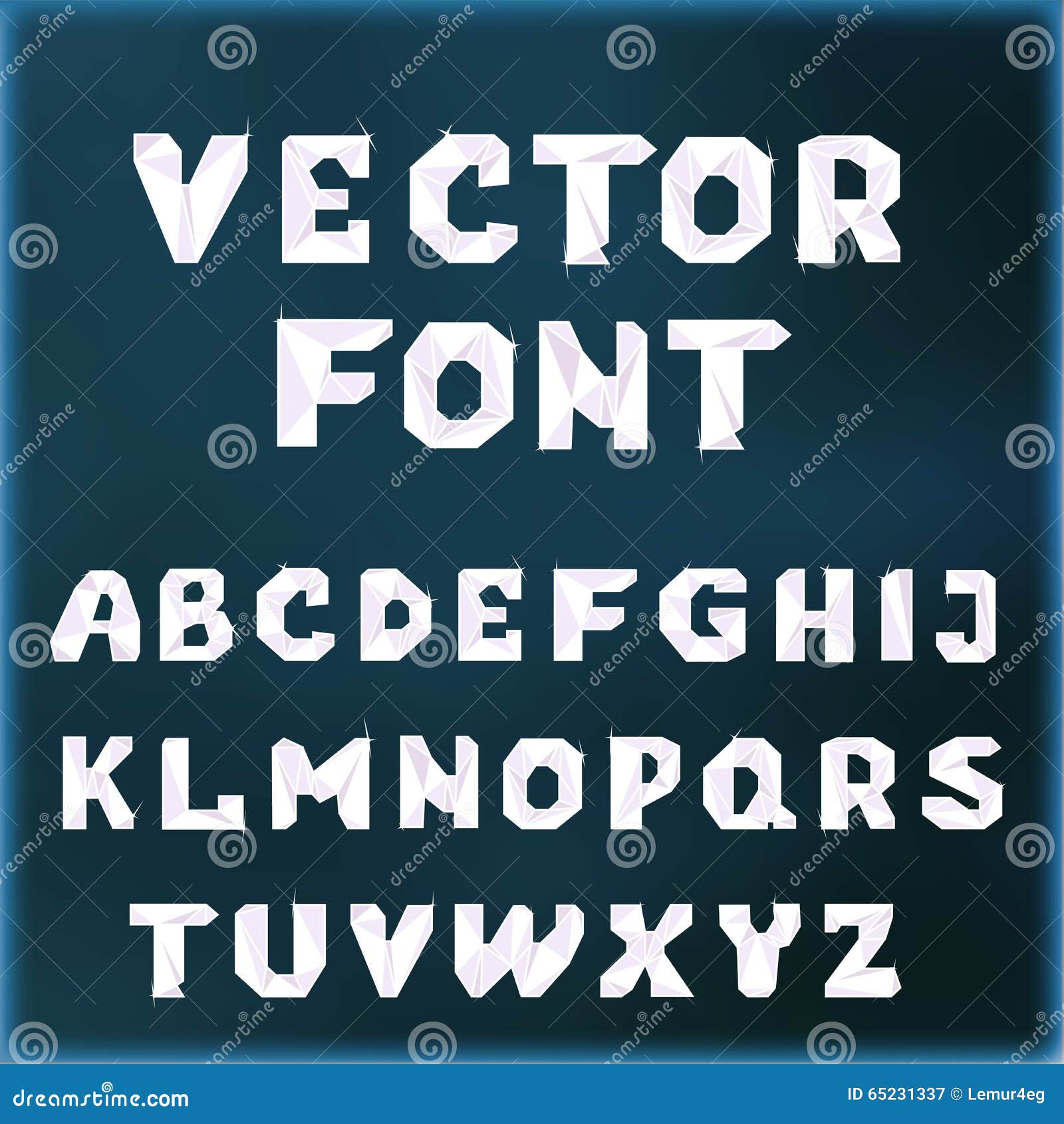 Vector crystal font stock vector. Illustration of style - 65231337