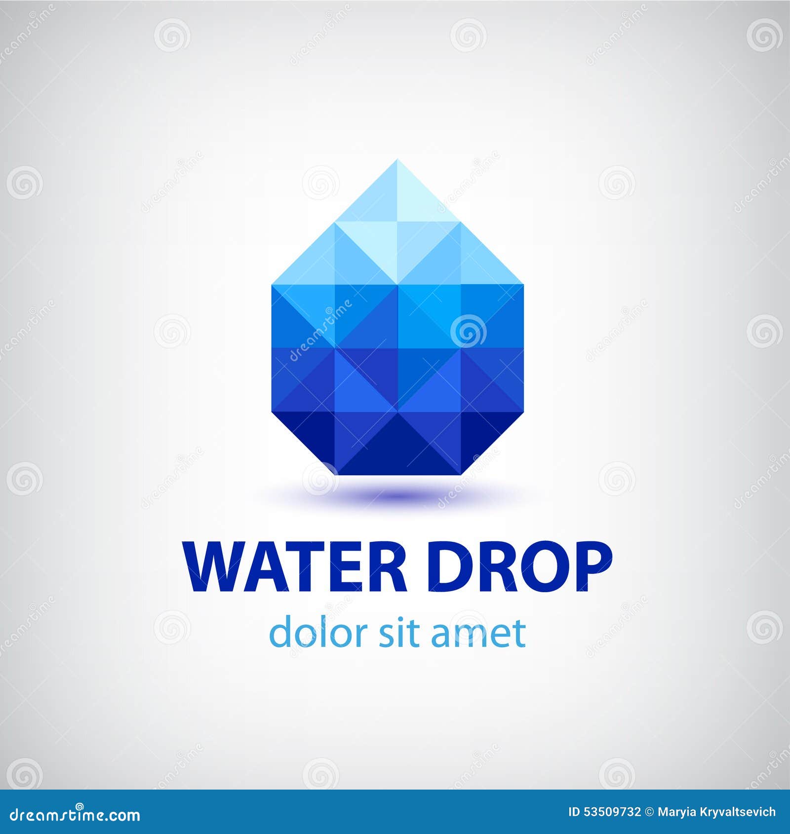 Vector Crystal Modern Water Drop Logo, Icon Stock Vector - Illustration ...