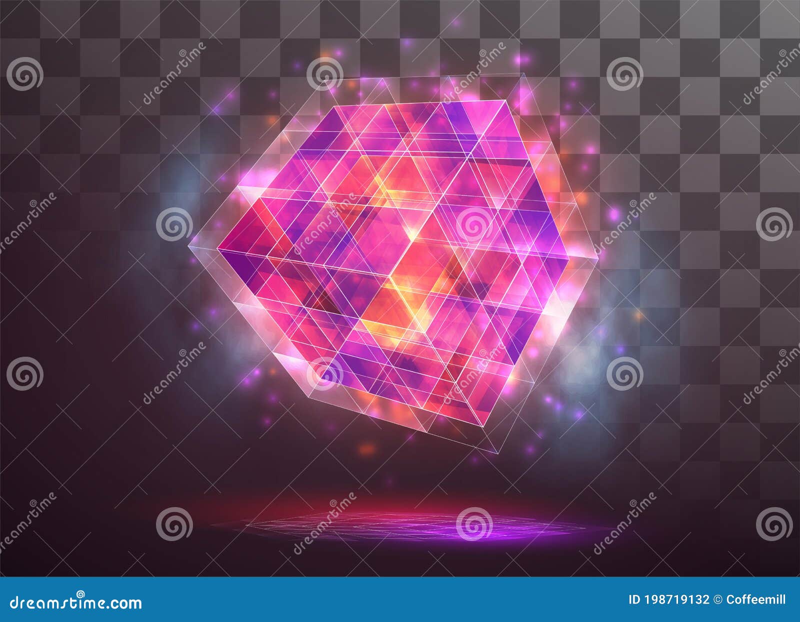Vector Crystal. Power and Energy of the Elements Stock Vector ...