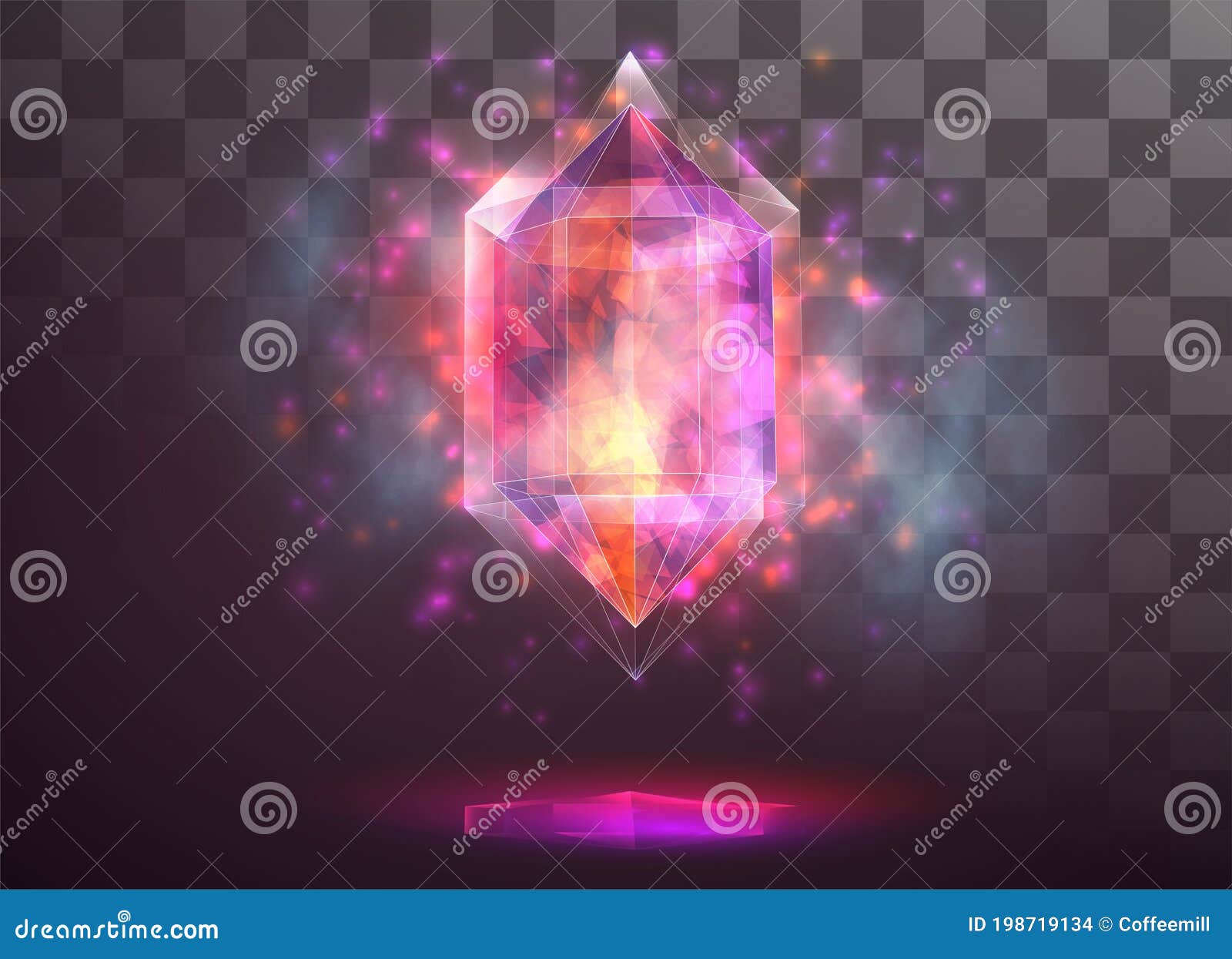 Vector Crystal. Power and Energy of the Elements Stock Vector ...