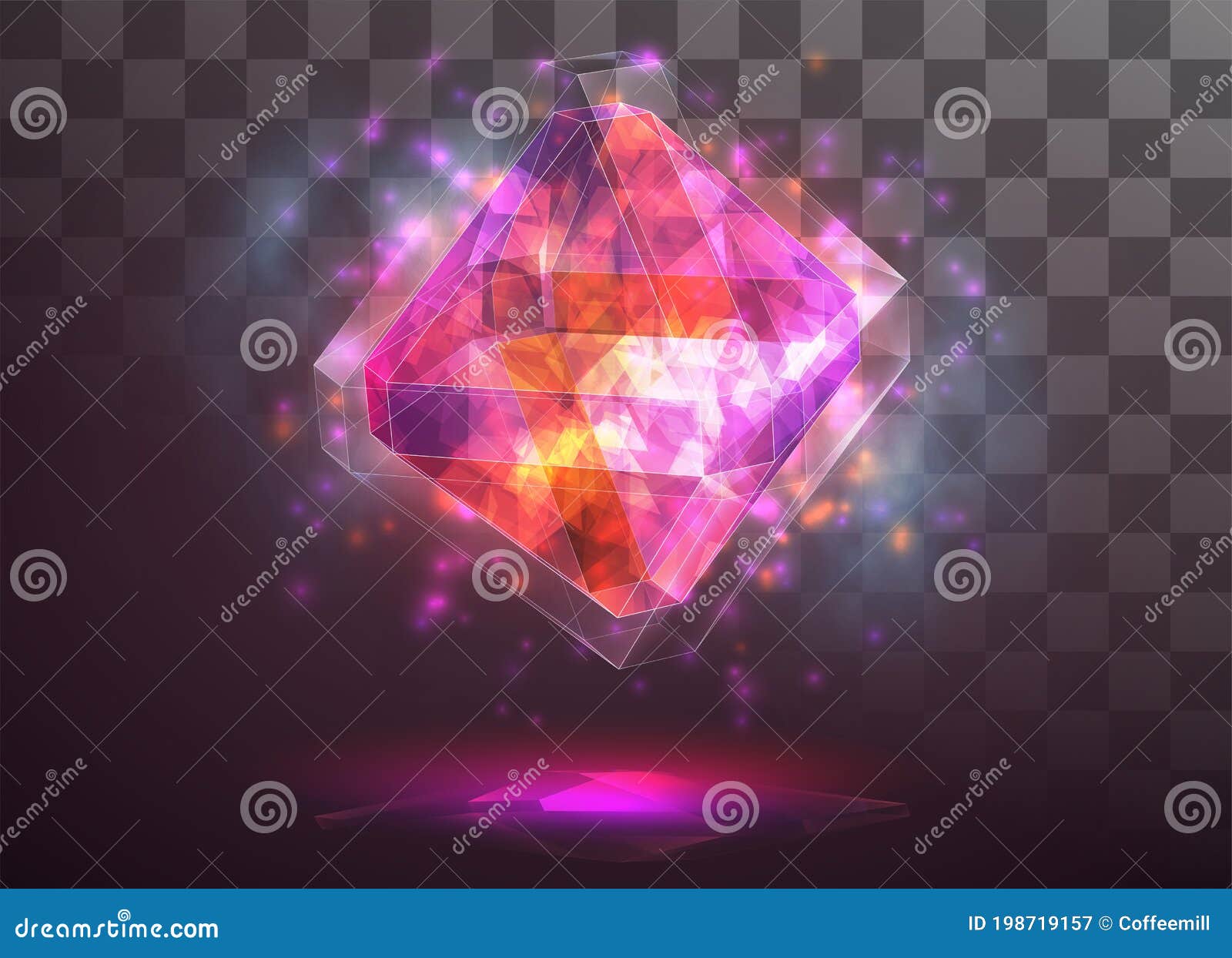 Vector Crystal. Power and Energy of the Elements Stock Vector ...