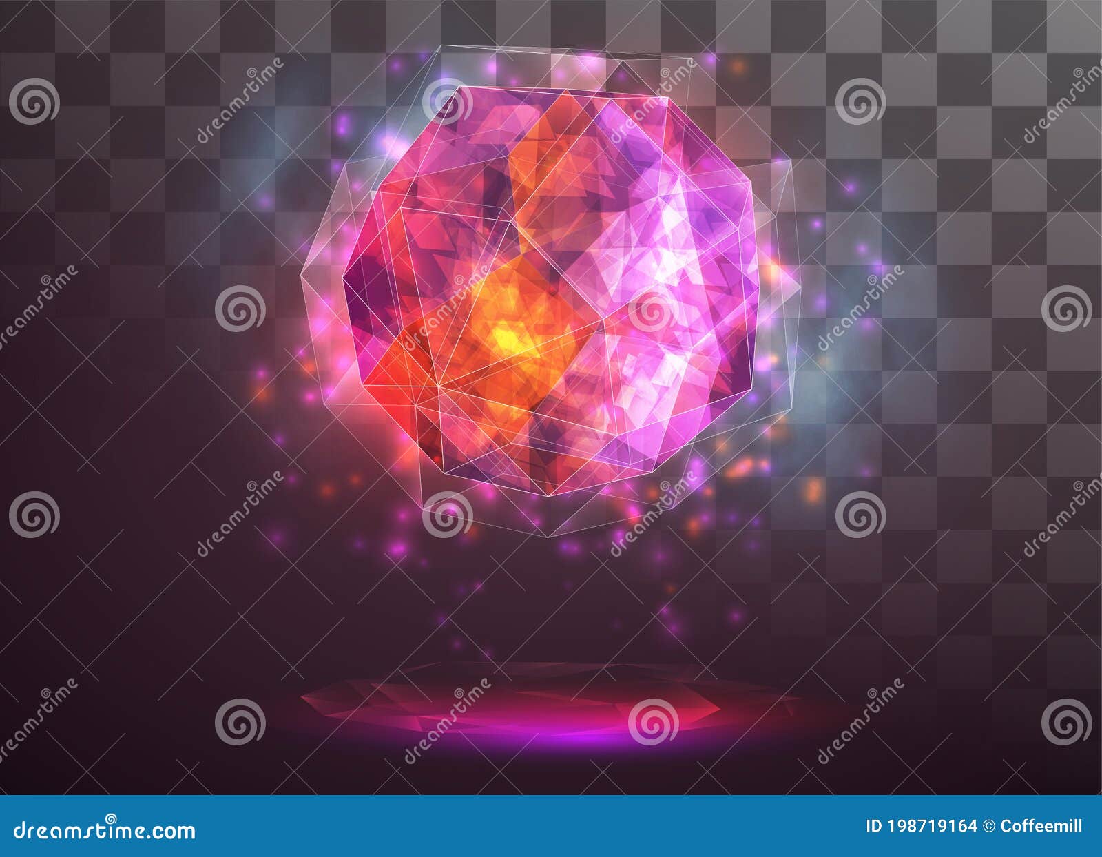 Vector Crystal. Power and Energy of the Elements Stock Vector ...