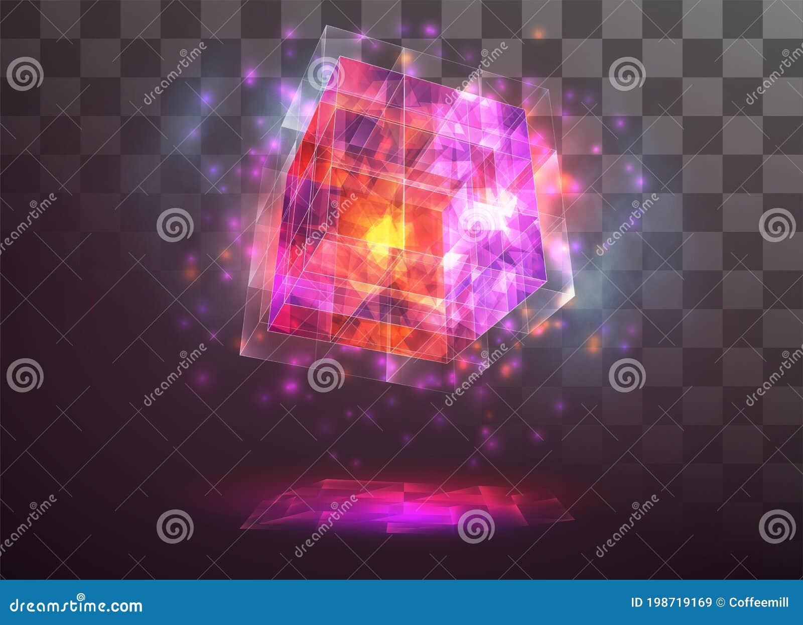 Vector Crystal. Power and Energy of the Elements Stock Vector ...