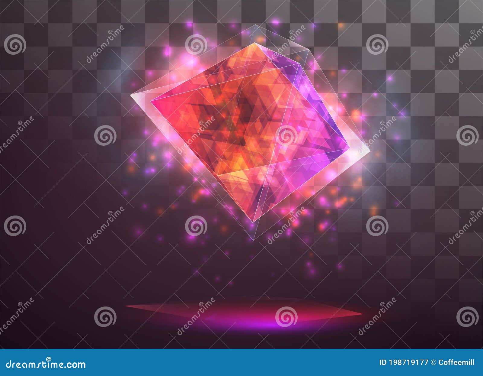 Vector Crystal. Power and Energy of the Elements Stock Vector ...