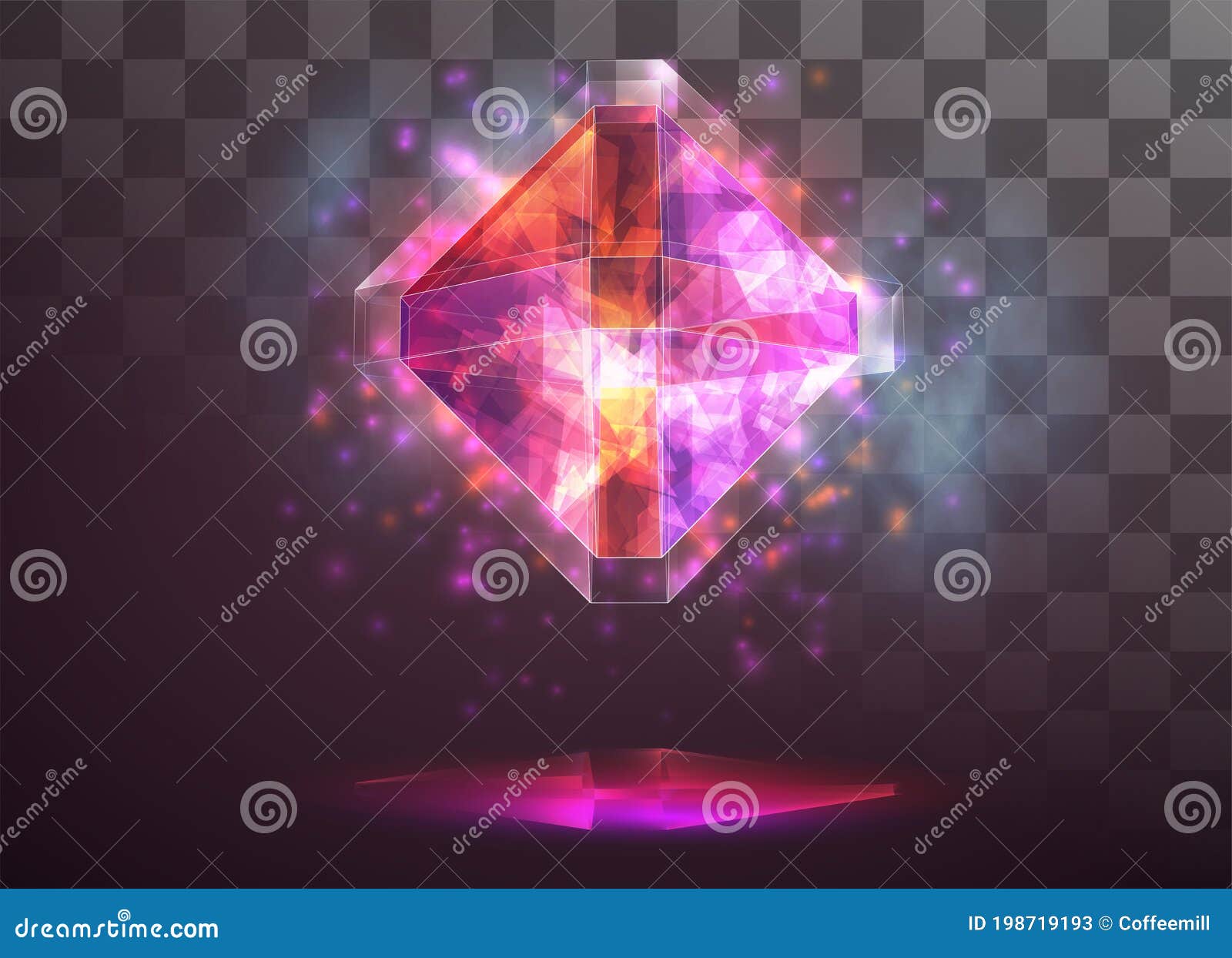 Vector Crystal. Power and Energy of the Elements Stock Vector ...