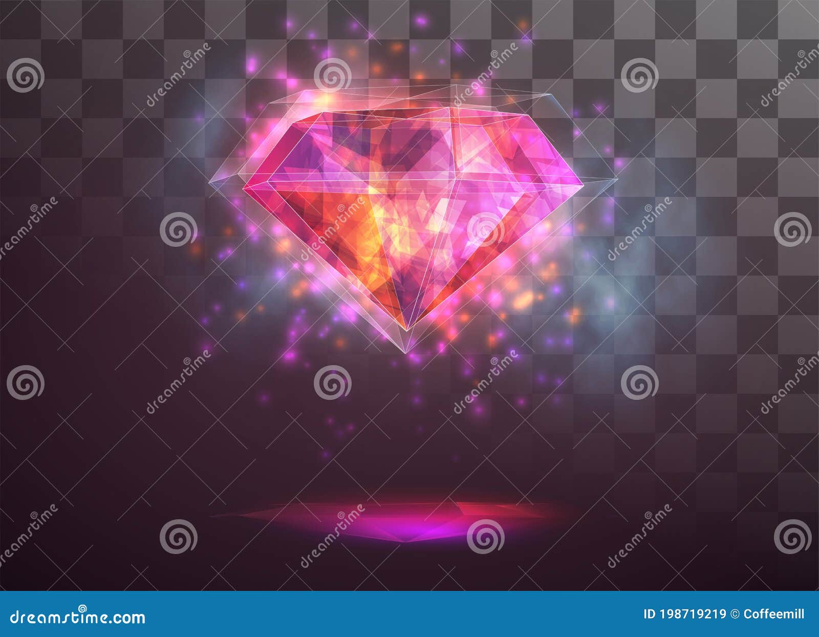 Vector Crystal. Power and Energy of the Elements Stock Vector ...