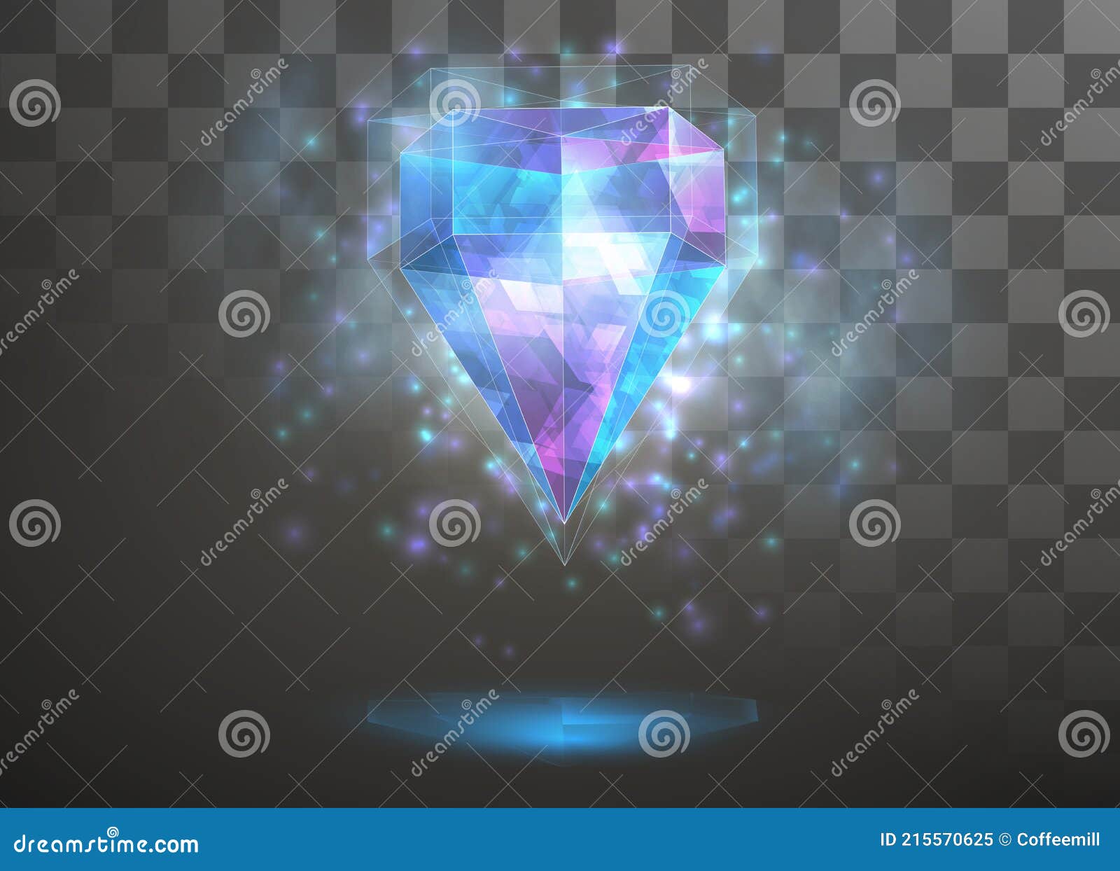 Vector Crystal. Power and Energy of the Elements Stock Vector ...