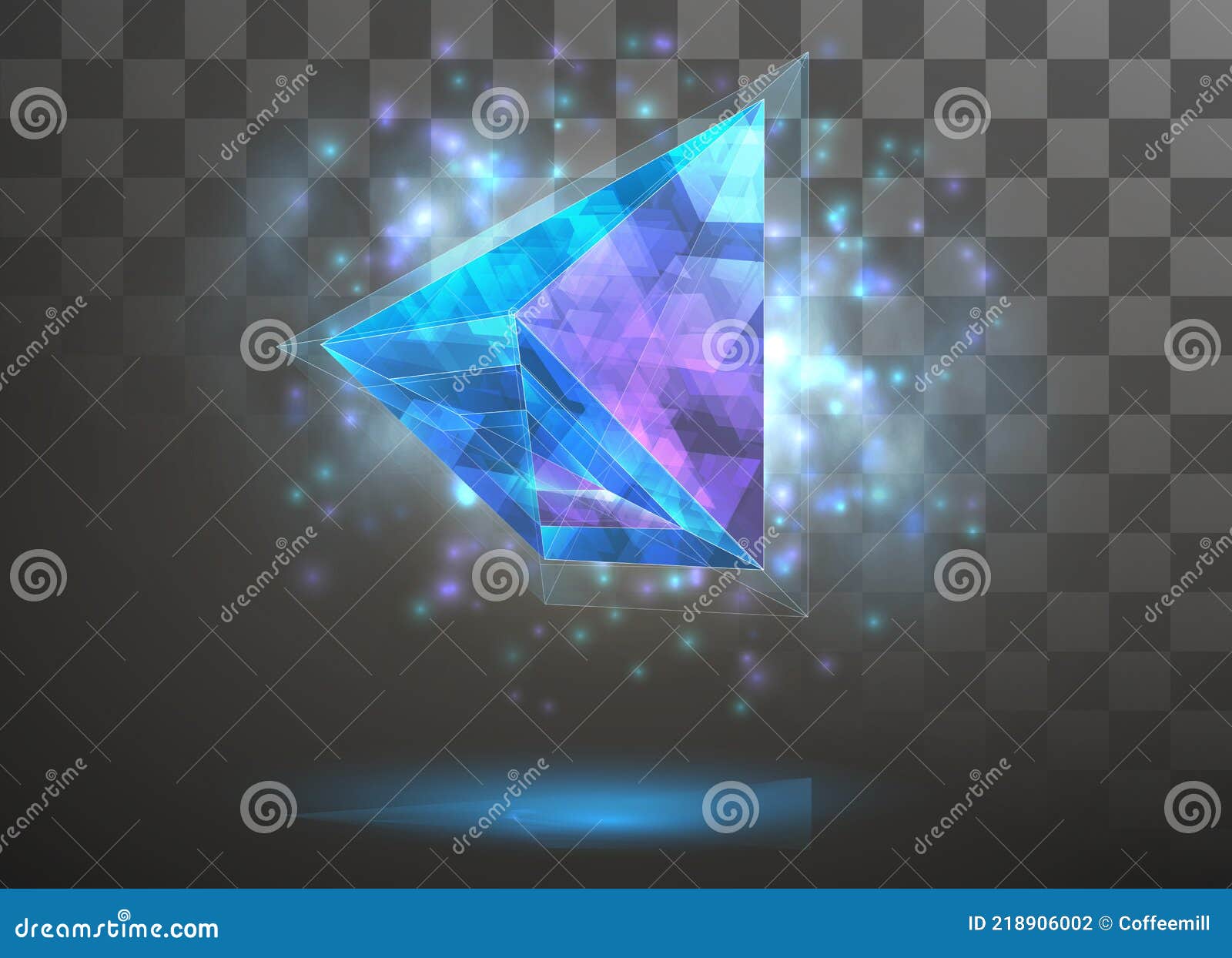 Vector Crystal. Power and Energy of the Elements Stock Vector ...