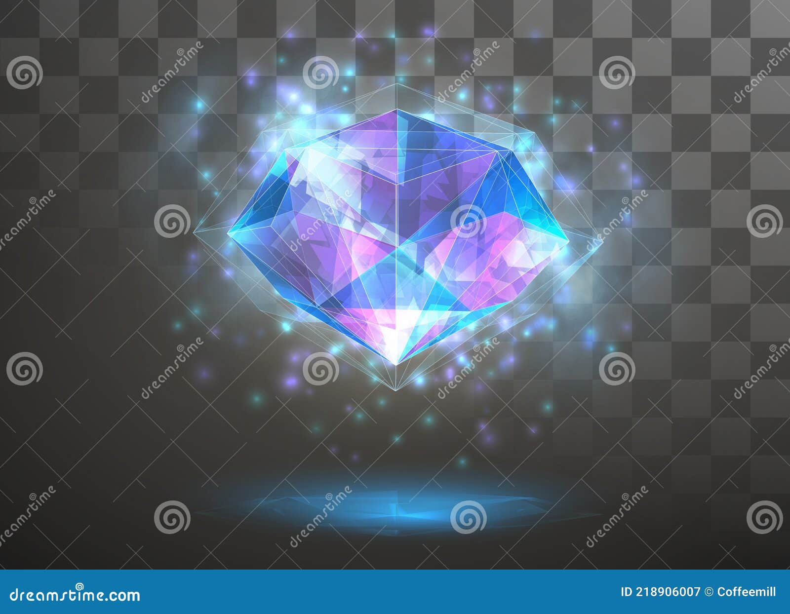 Vector Crystal. Power and Energy of the Elements Stock Vector ...