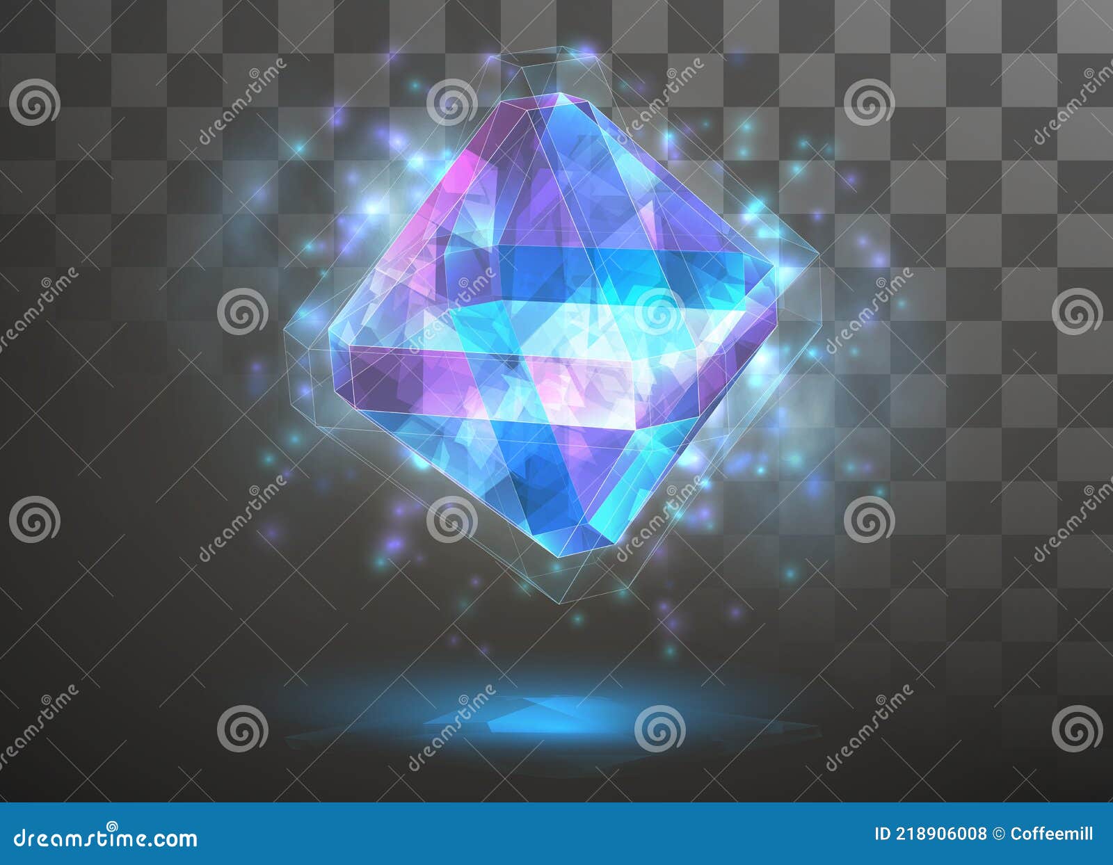 Vector Crystal. Power and Energy of the Elements Stock Vector ...