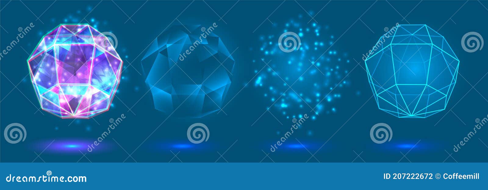 Vector Crystal. Power and Energy of the Elements Stock Vector ...