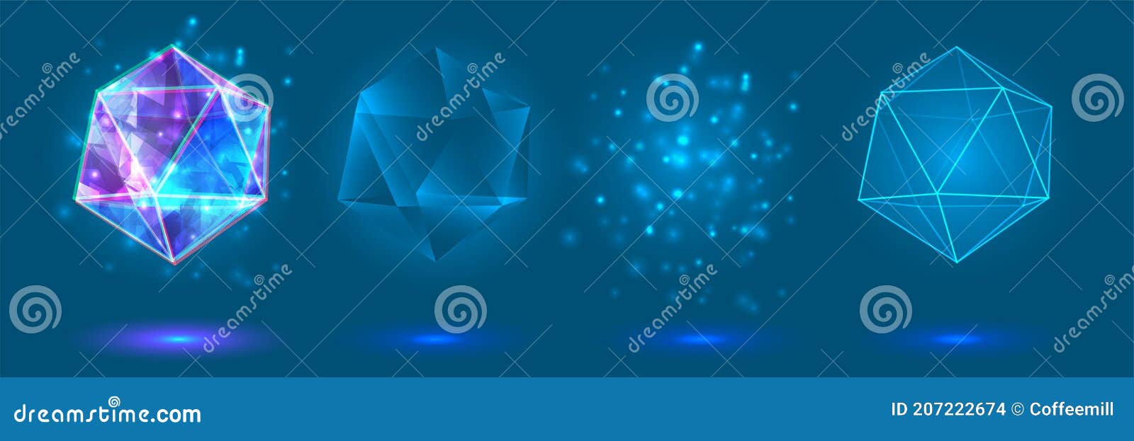 Vector Crystal. Power and Energy of the Elements Stock Vector ...