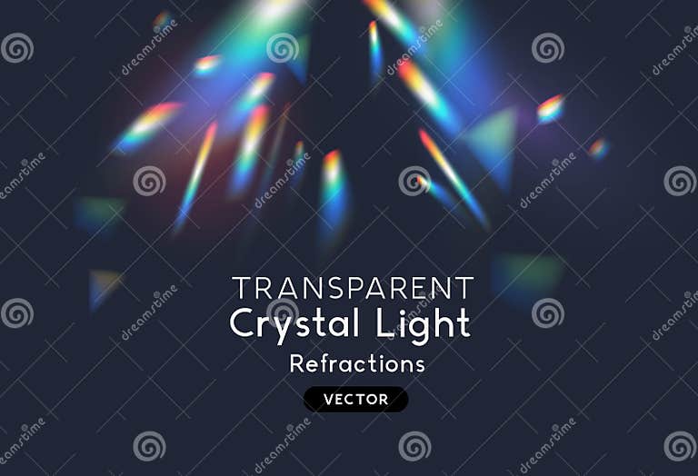 Vector Crystal Transparent Light Refractions Effects Stock Vector ...