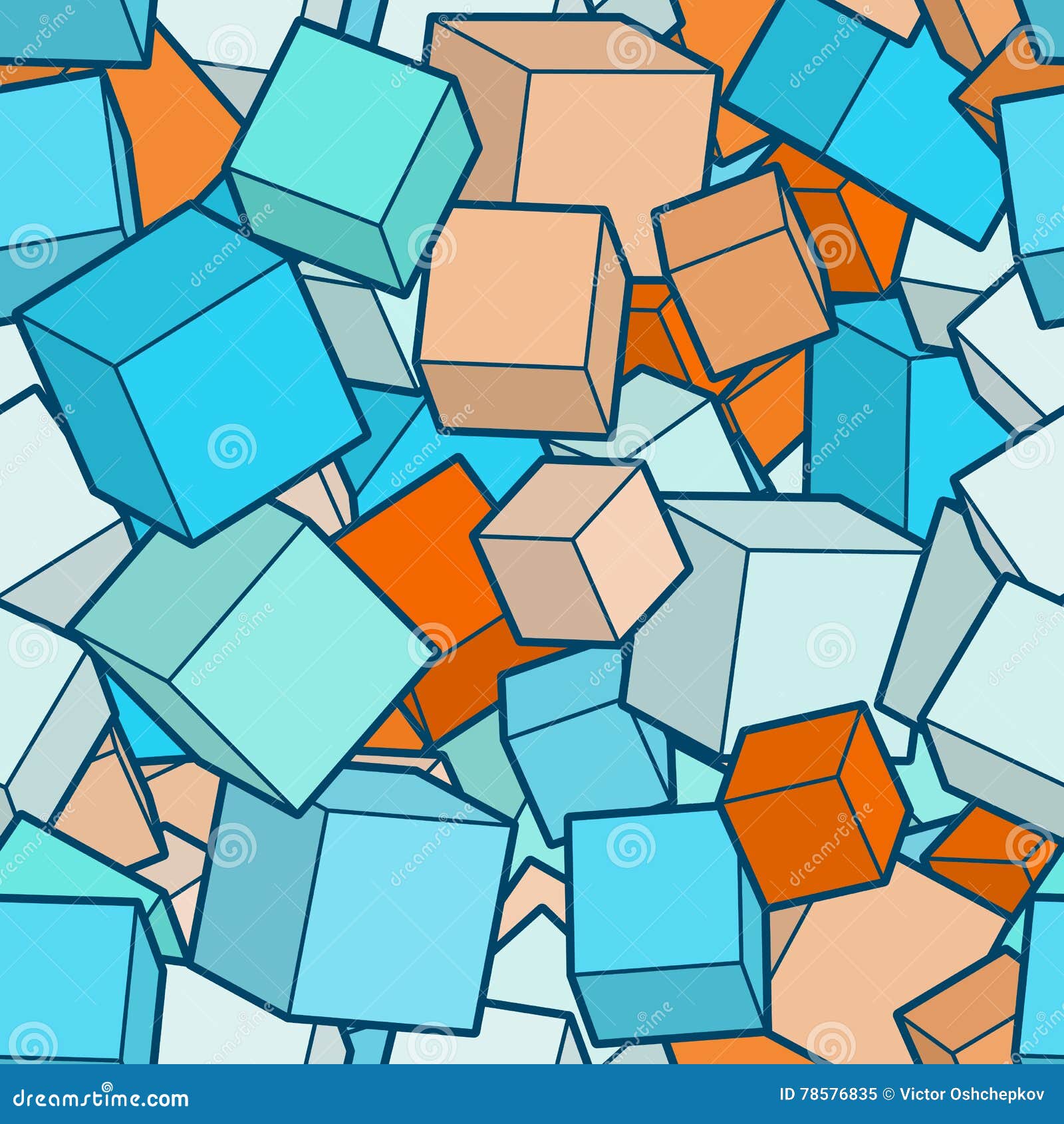 Vector cube background. stock vector. Illustration of commercial - 78576835