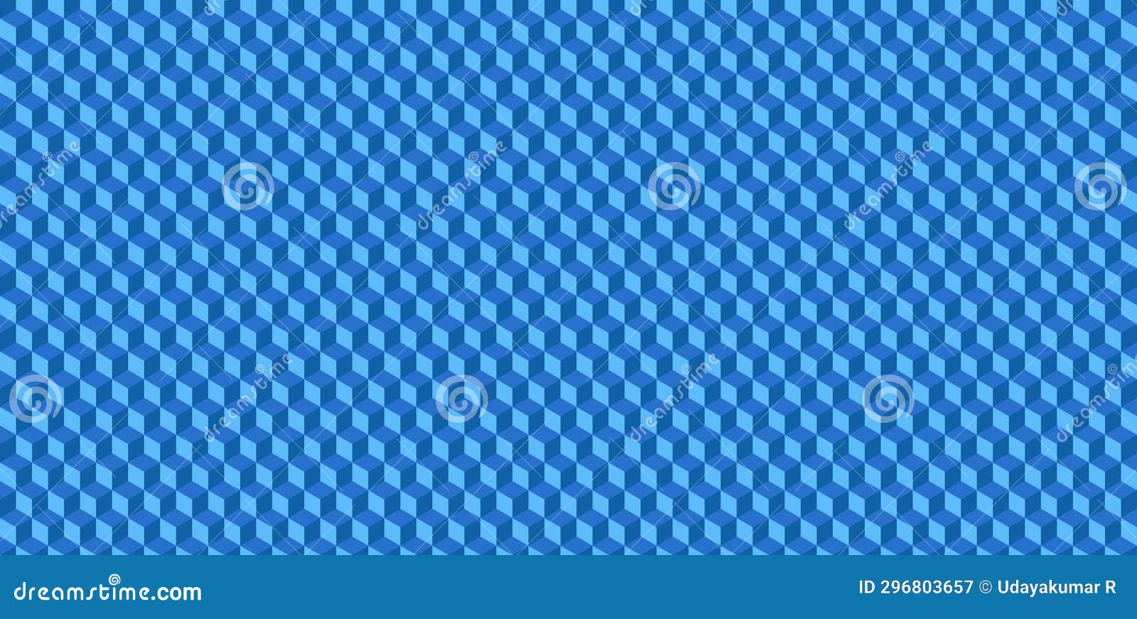 Vector Cube Blue Color Pattern. Modern Stylish Texture. Geometric Cubes ...