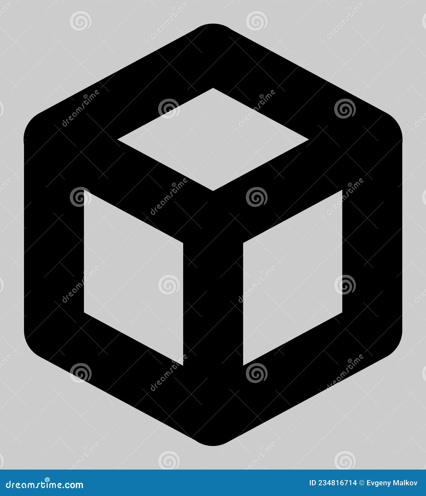 Vector Cube Icon Illustration Stock Photo - Image of vector, building ...