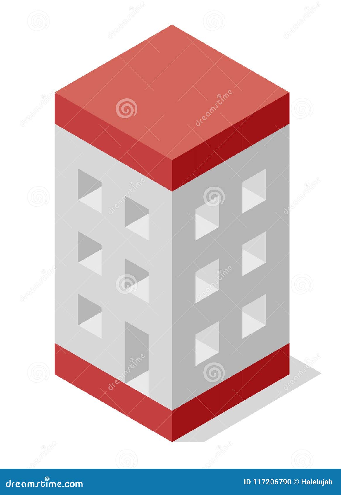 Vector Cube Shape Evoking the Rough Construction of House. Minimalistic ...