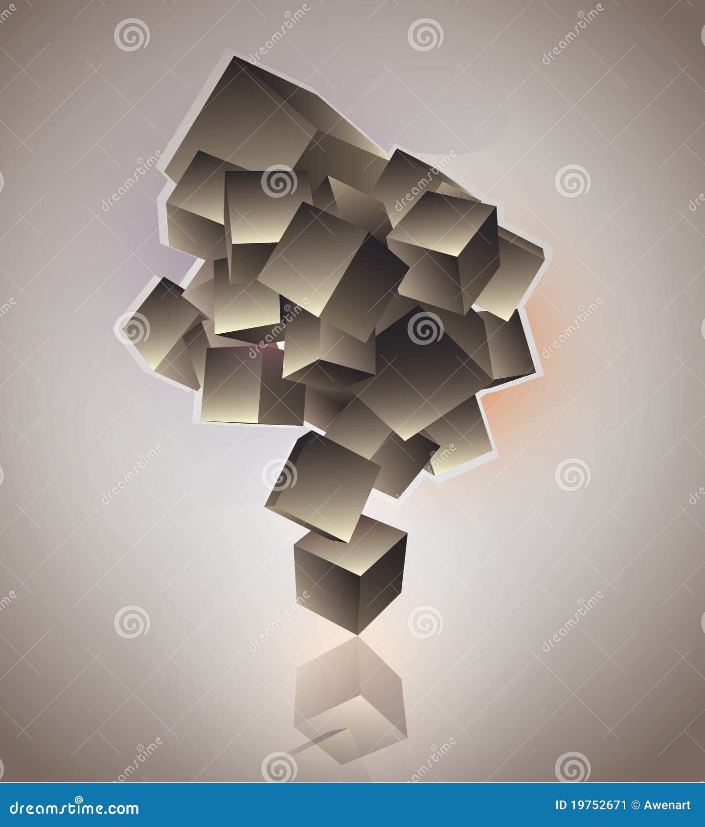 Vector cubes stock vector. Illustration of stack, flying - 19752671