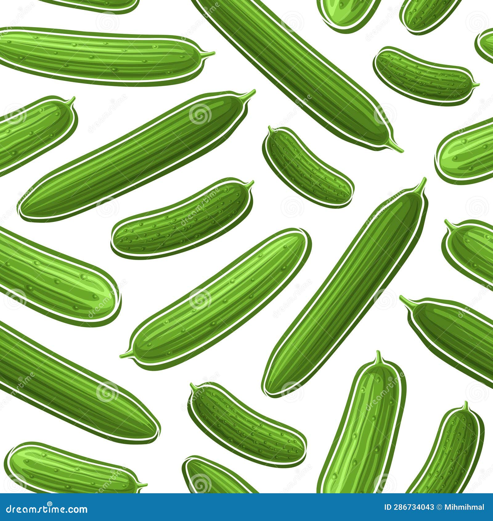 Vector Cucumber Seamless Pattern | CartoonDealer.com #294086364