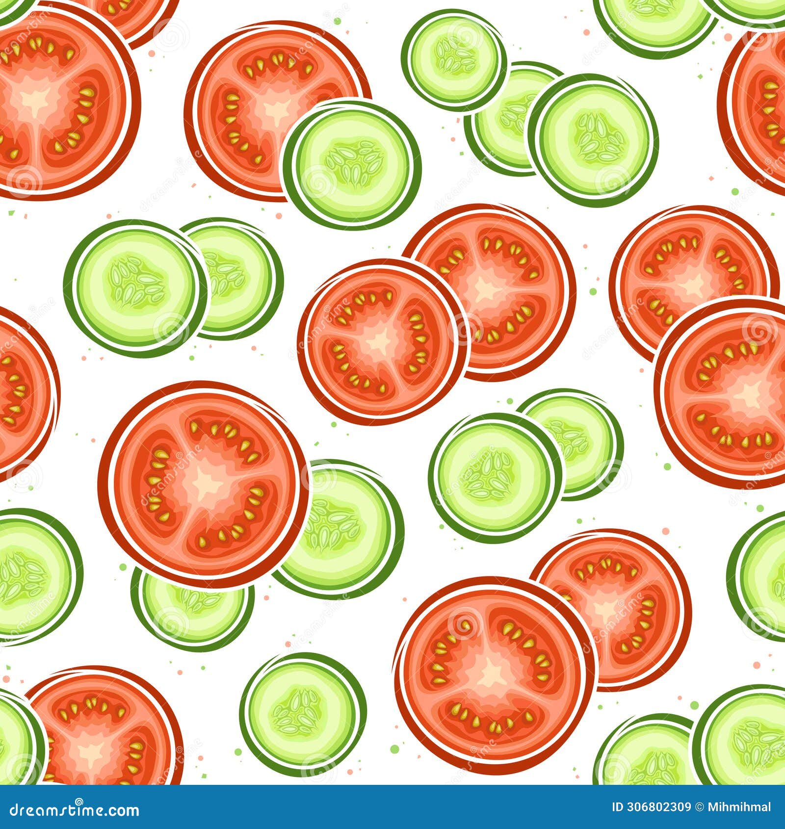 Vector Cucumber Seamless Pattern | CartoonDealer.com #286734043