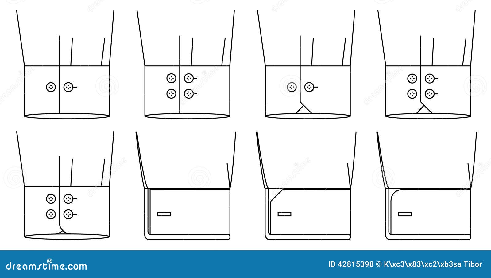 Vector Cuff Collection stock vector. Illustration of graphic - 42815398