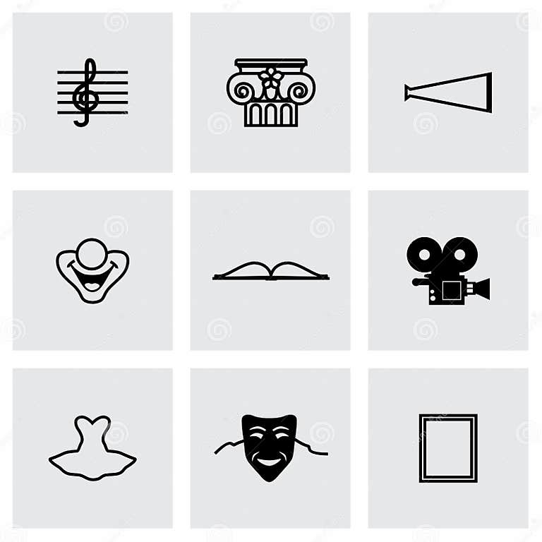 Vector Culture icon set stock vector. Illustration of ellipse - 52753776