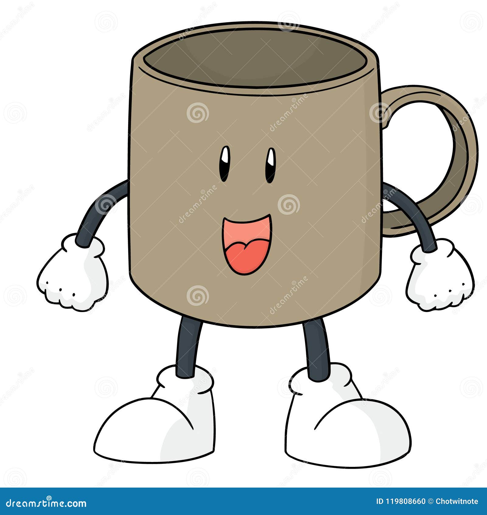 Vector of cup cartoon stock vector. Illustration of icon - 119808660