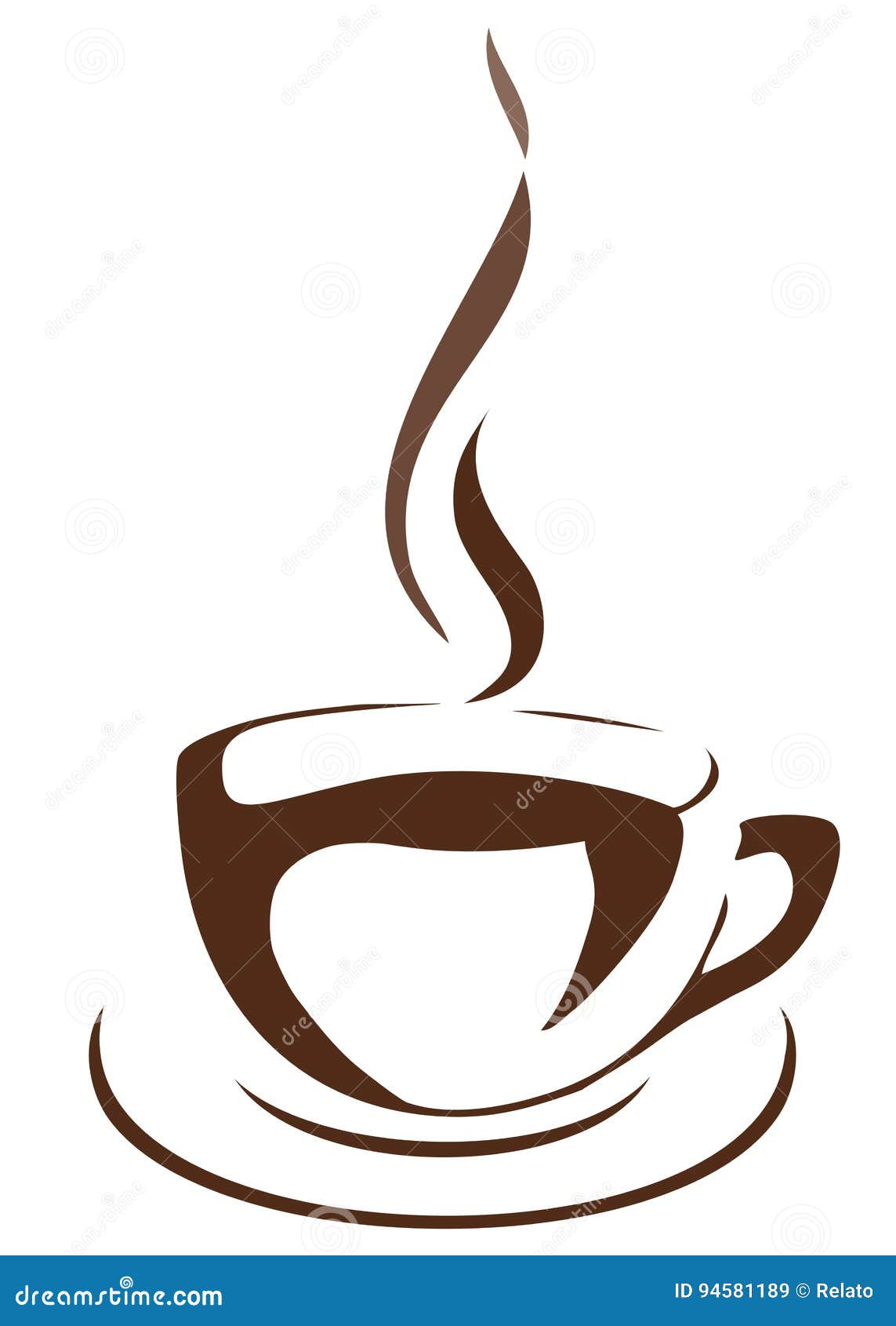 Vector cup of coffee stock vector. Illustration of espresso - 94581189
