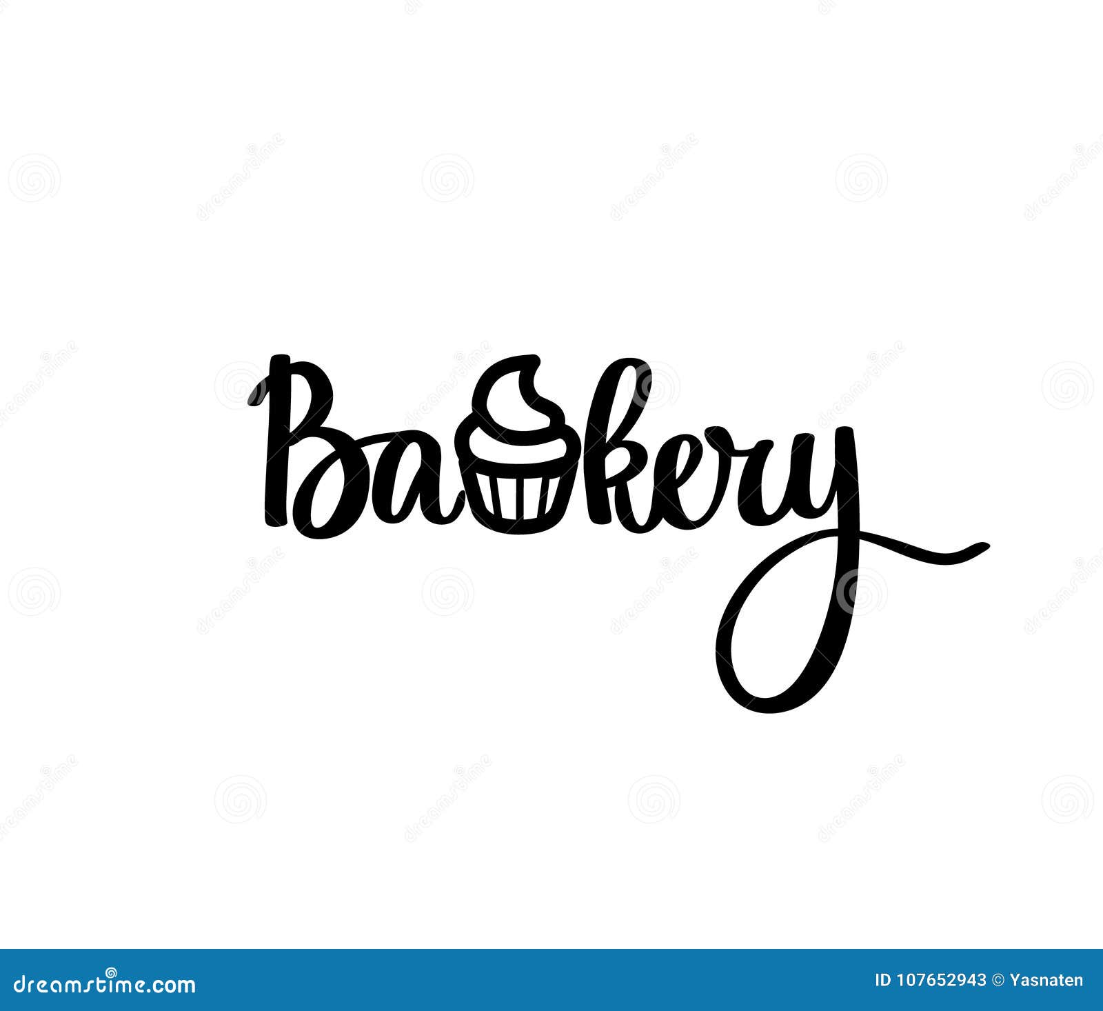 Bakery Calligraphy Hand Lettering On Chalkboard Background. Bake Shop ...