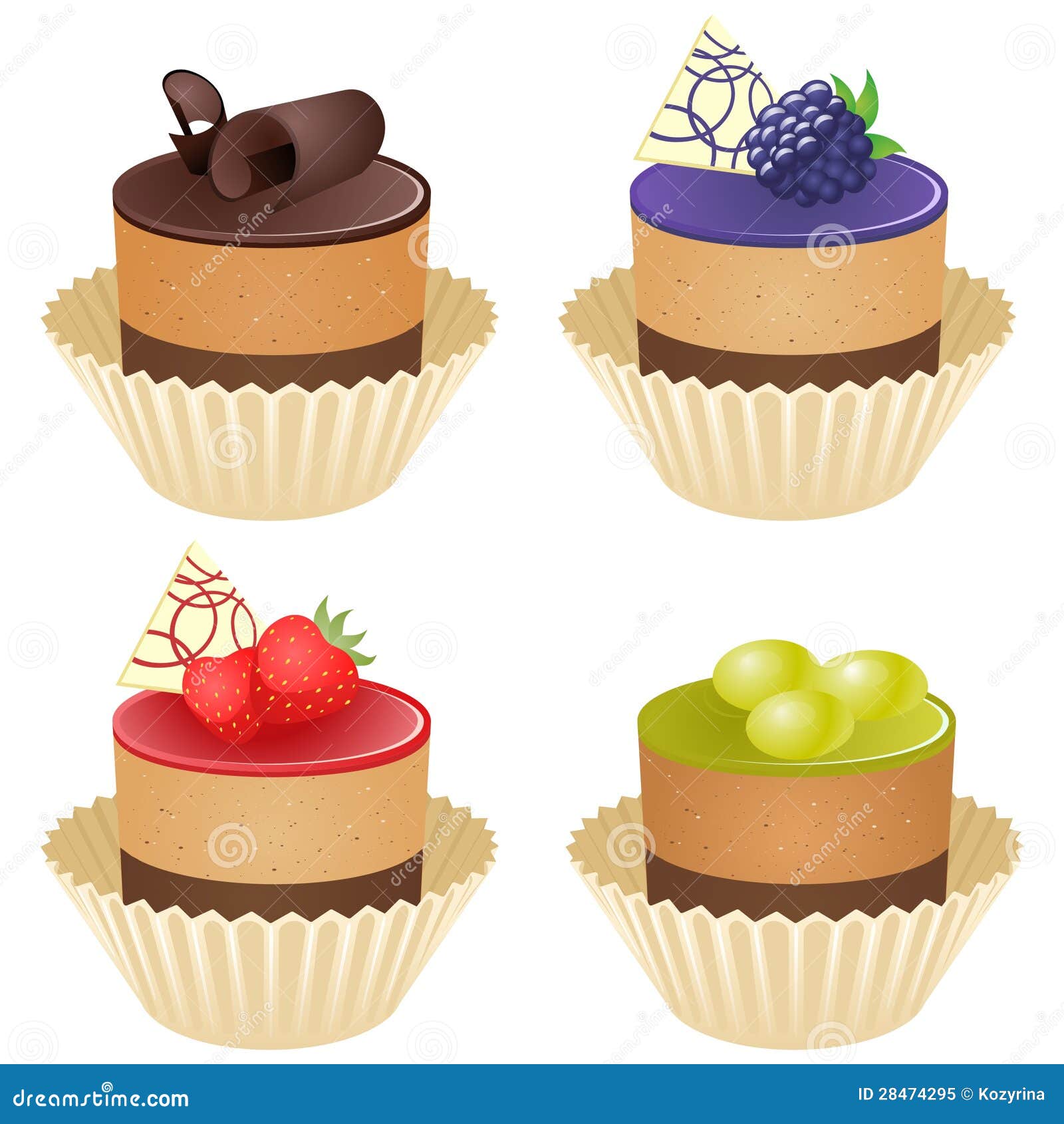 Vector cupcakes stock vector. Illustration of cupcake - 28474295