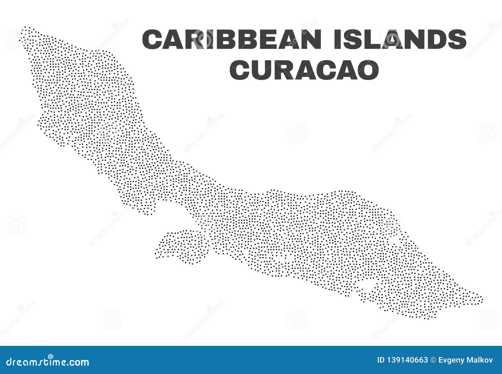 Vector Curacao Island Map of Points Stock Vector - Illustration of ...