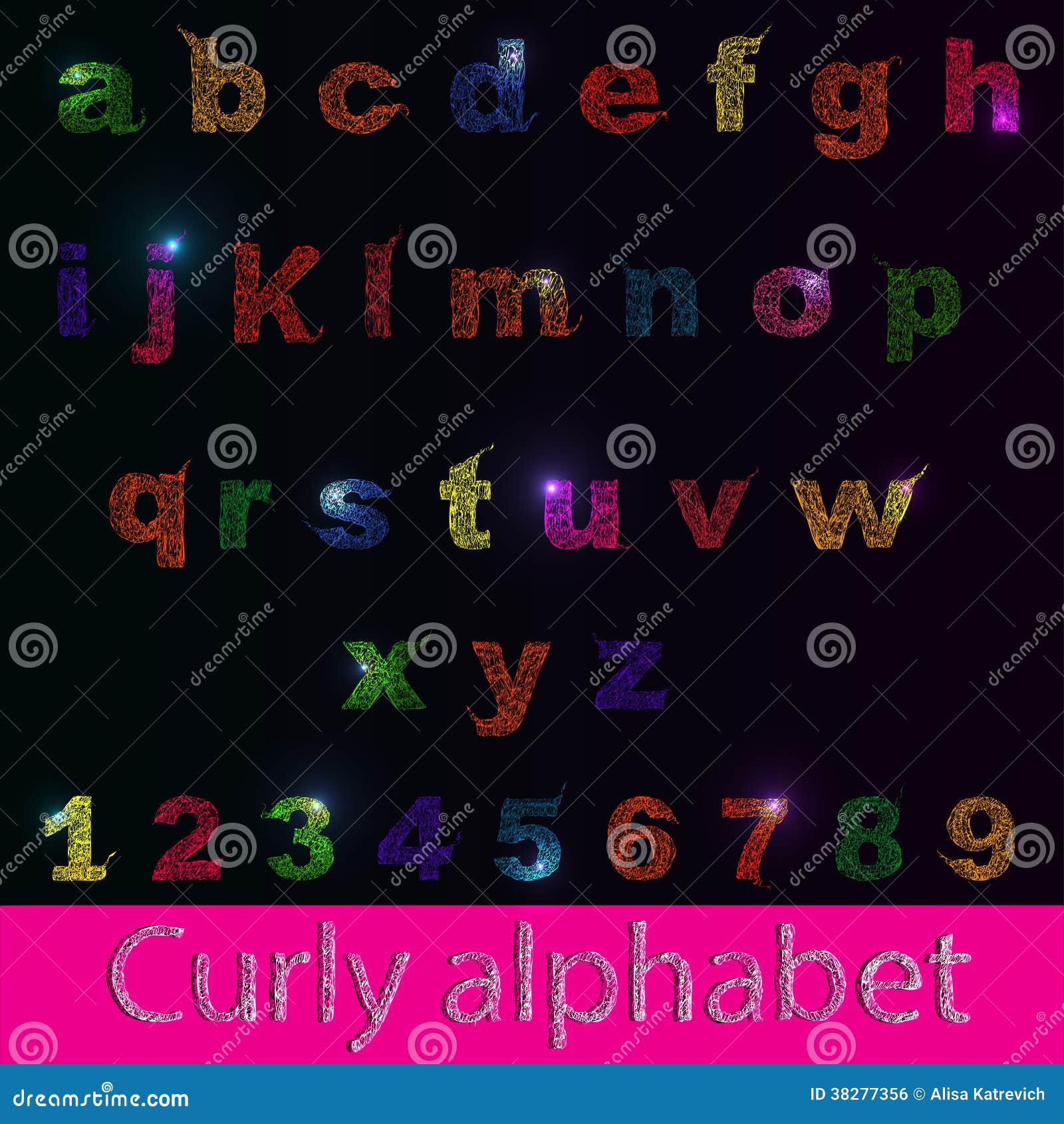 Vector Curly Alphabet Stock Illustrations – 2,802 Vector Curly Alphabet ...