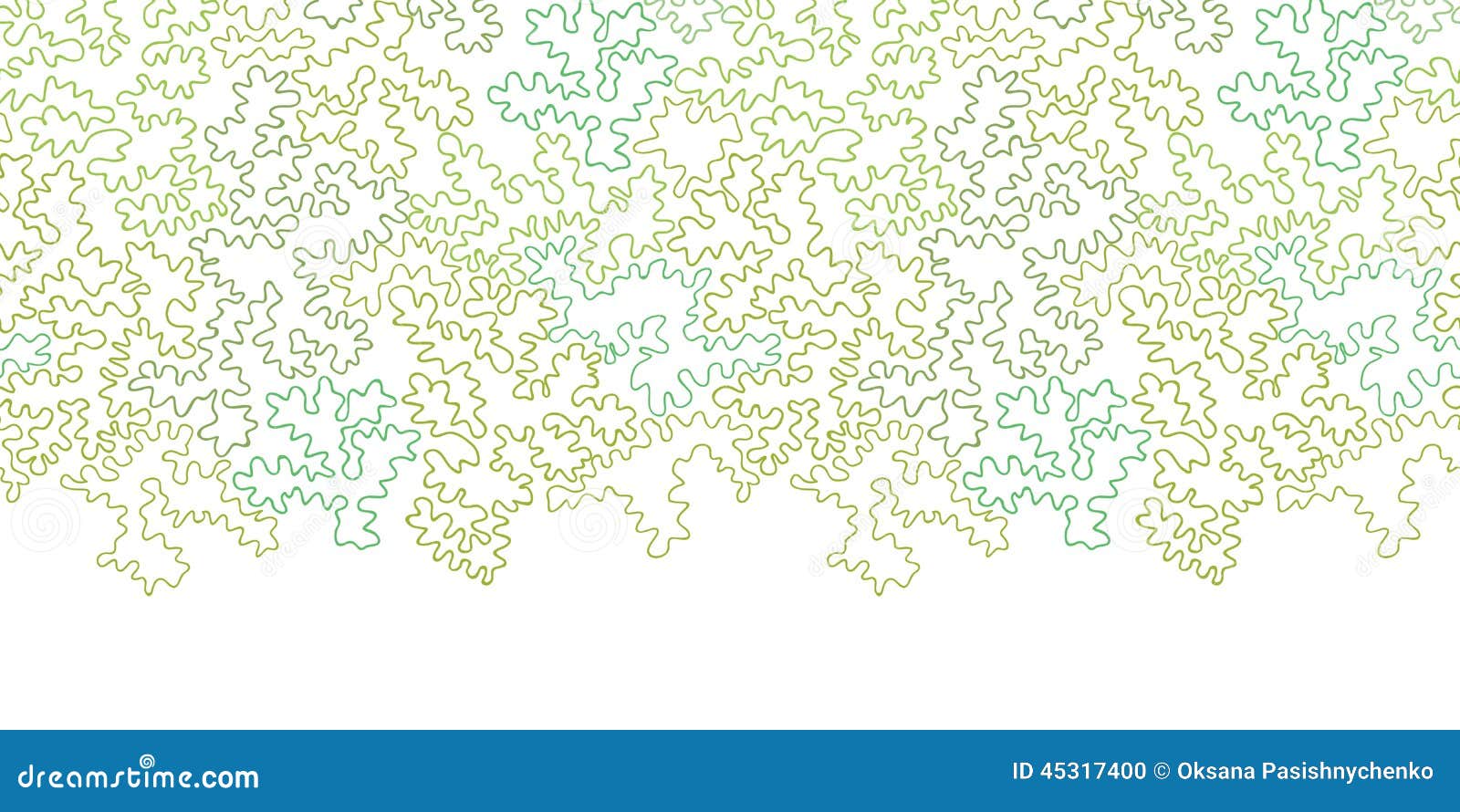 Vector Curly Doodle Shapes Horizontal Border Stock Vector ...