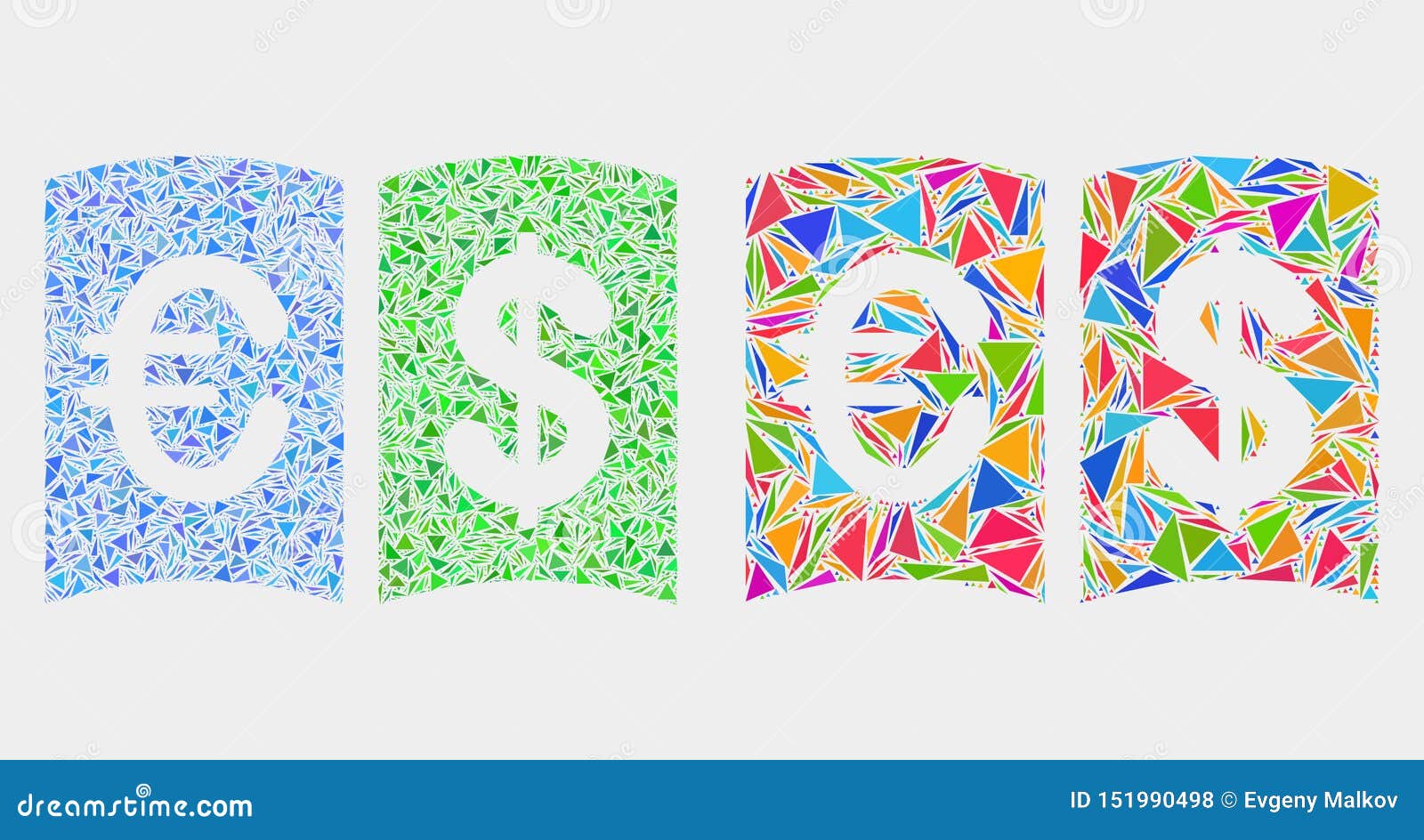 Vector Currency Handbook Mosaic Icon of Triangles Stock Vector ...