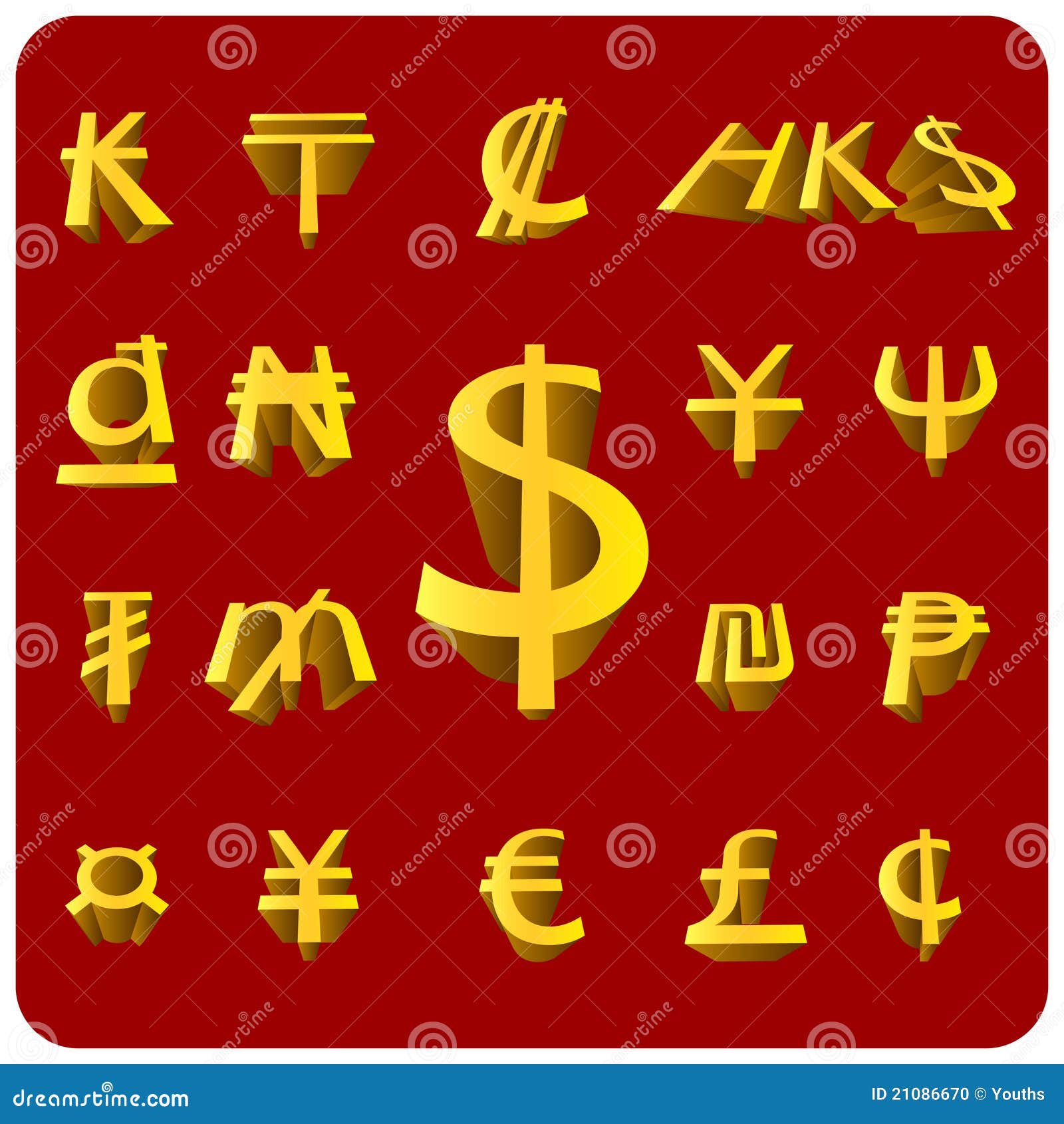 Vector Currency symbol stock vector. Illustration of earnings - 21086670