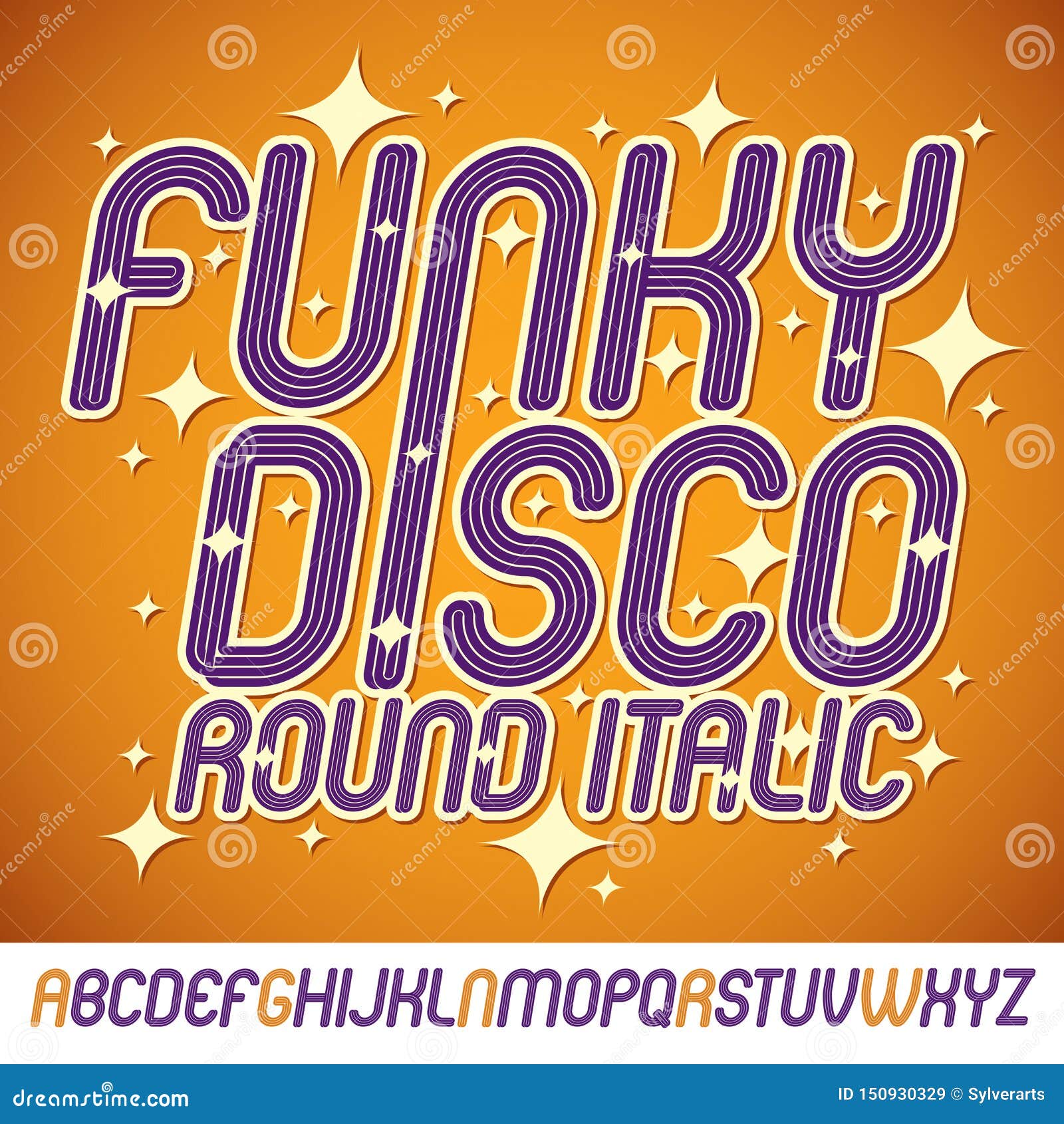 Vector Cursive Script, Modern Freaky Alphabet Letters Set With Parallel ...