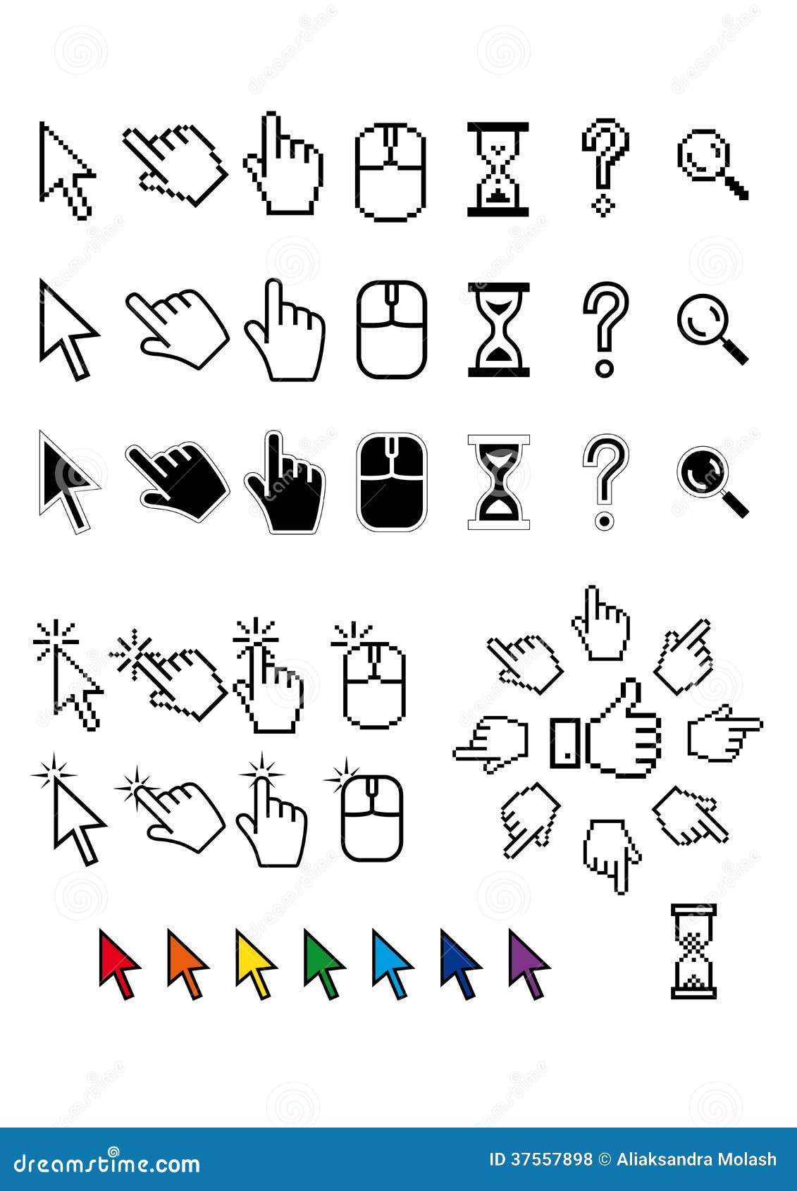 Vector cursors stock vector. Illustration of magnifier - 37557898