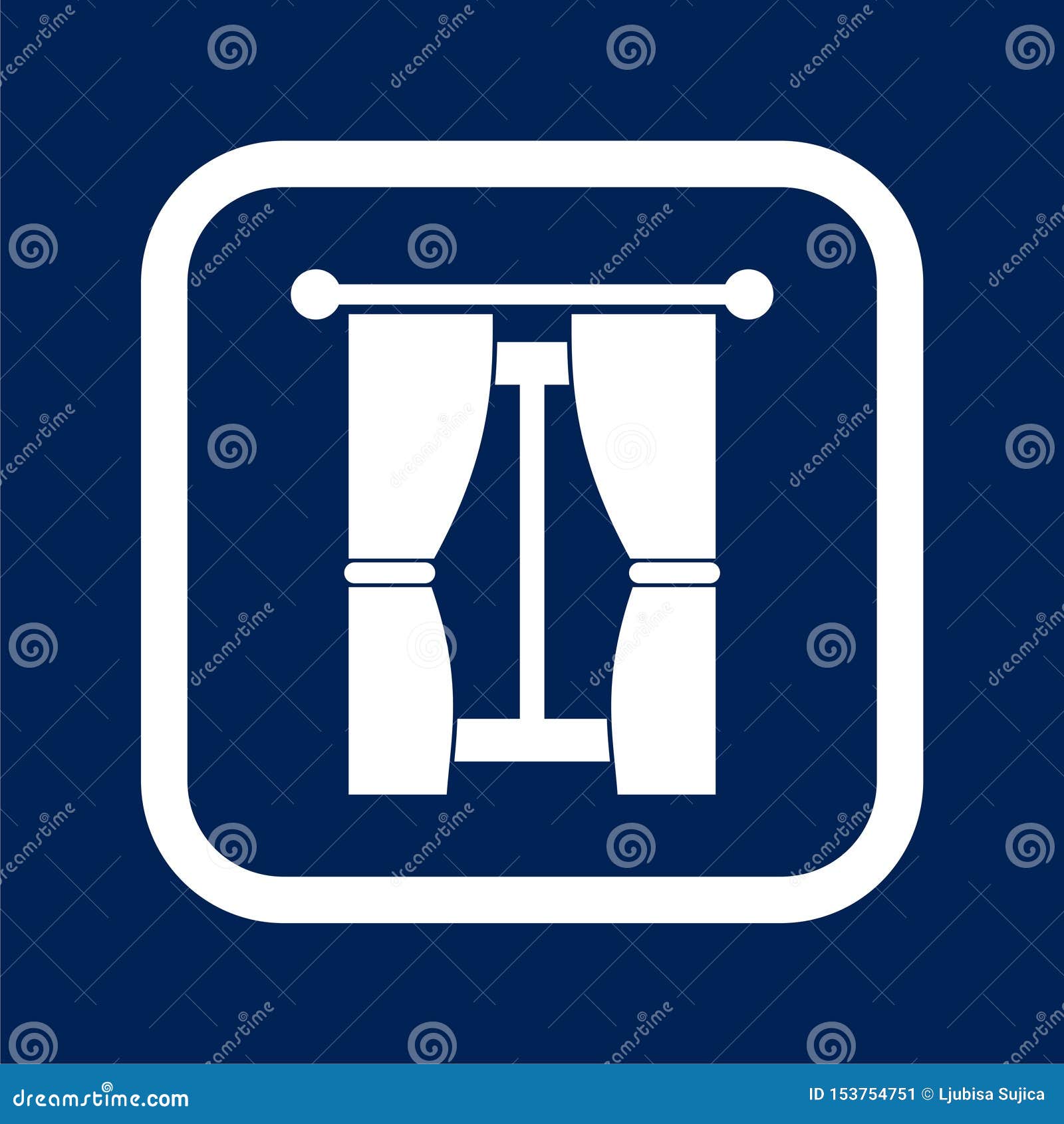 Vector Curtain Icon - Illustration Stock Vector - Illustration of ...