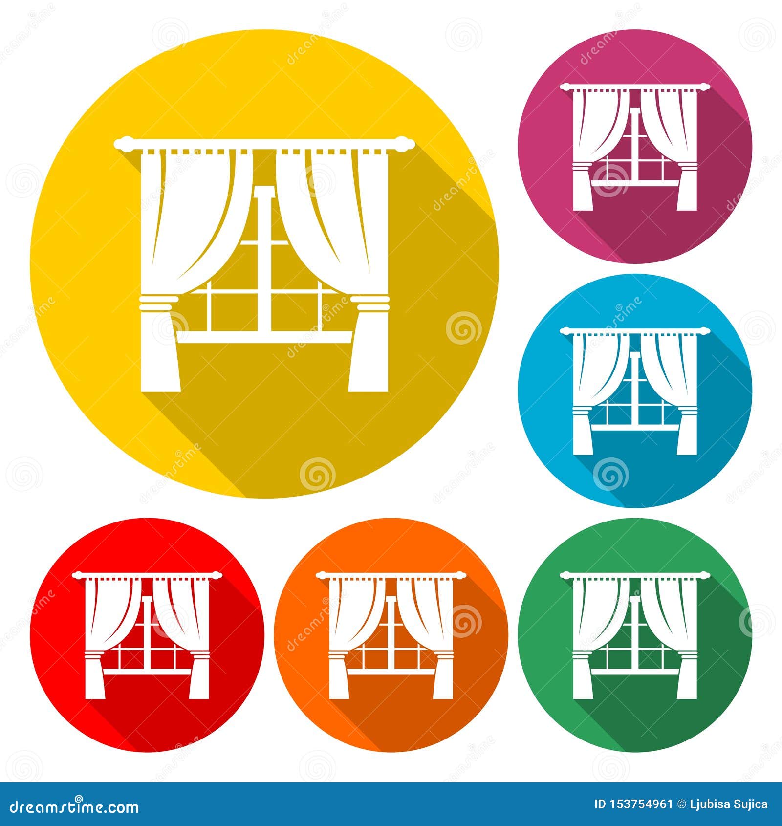 Vector Curtain Icon - Illustration Stock Vector - Illustration of ...