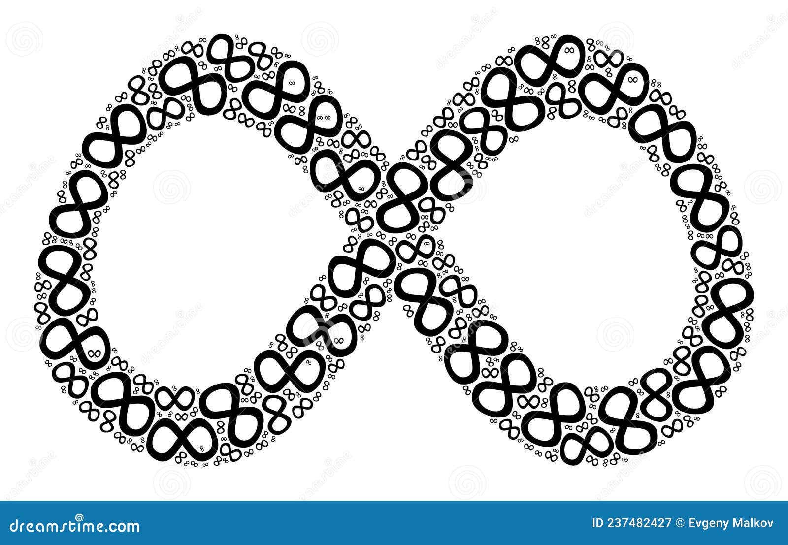 Curve Infinity Recursive Icon Collage of Self Icons Stock Vector ... Curve Infinity Recursive Icon Collage of Self Icons Stock Vector ...