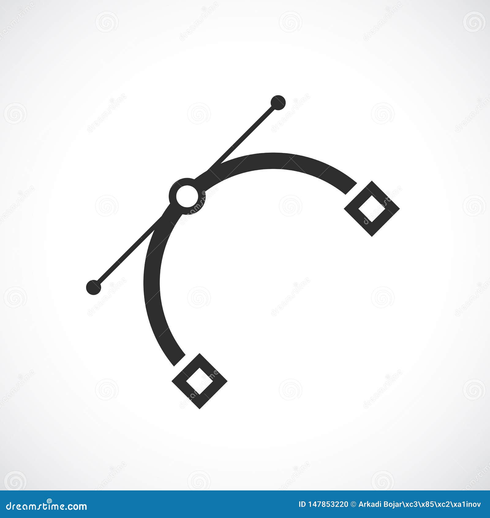 Vector curve line icon stock vector. Illustration of changeable - 147853220