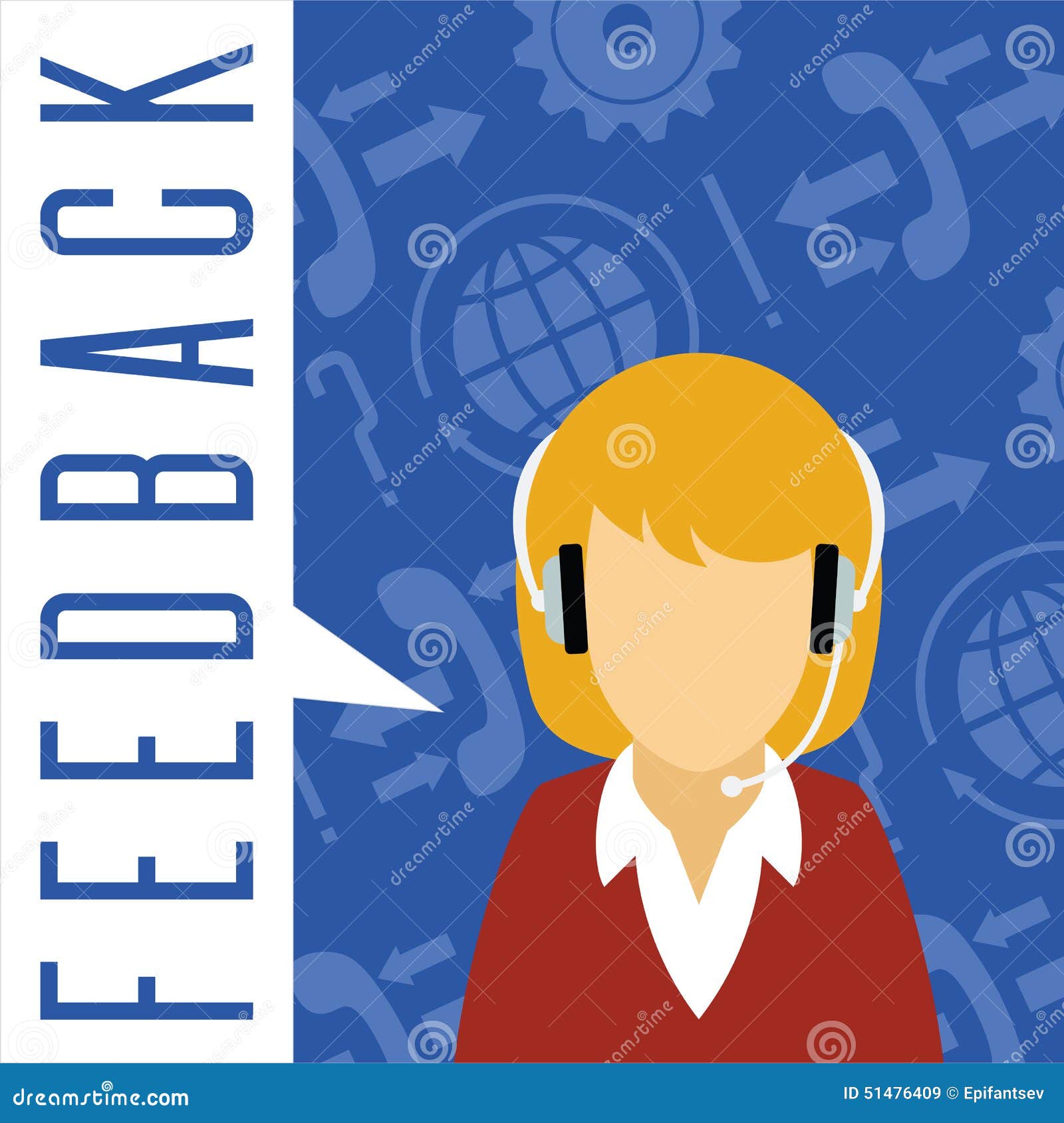 Vector Customer Service Concept. Feedback. Stock Vector - Illustration ...